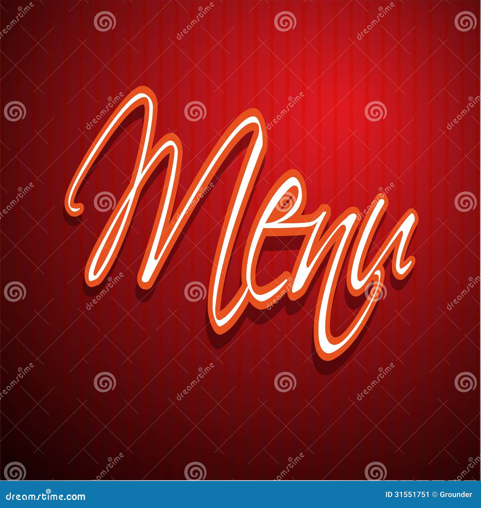 Restaurant menu design red stock vector. Illustration of retro - 31551751