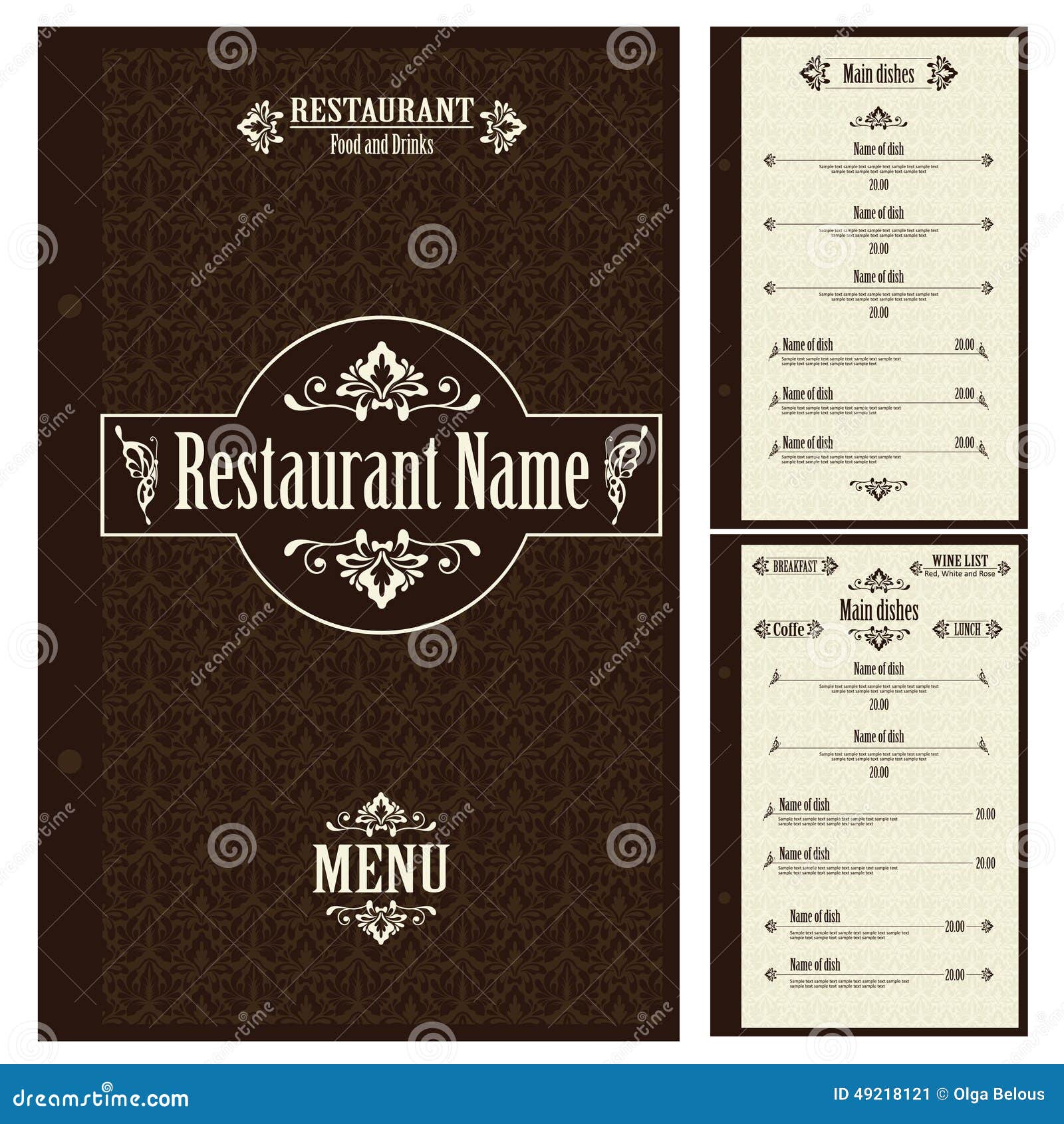 Restaurant Menu Design Template - Vector Stock Vector - Illustration of ...