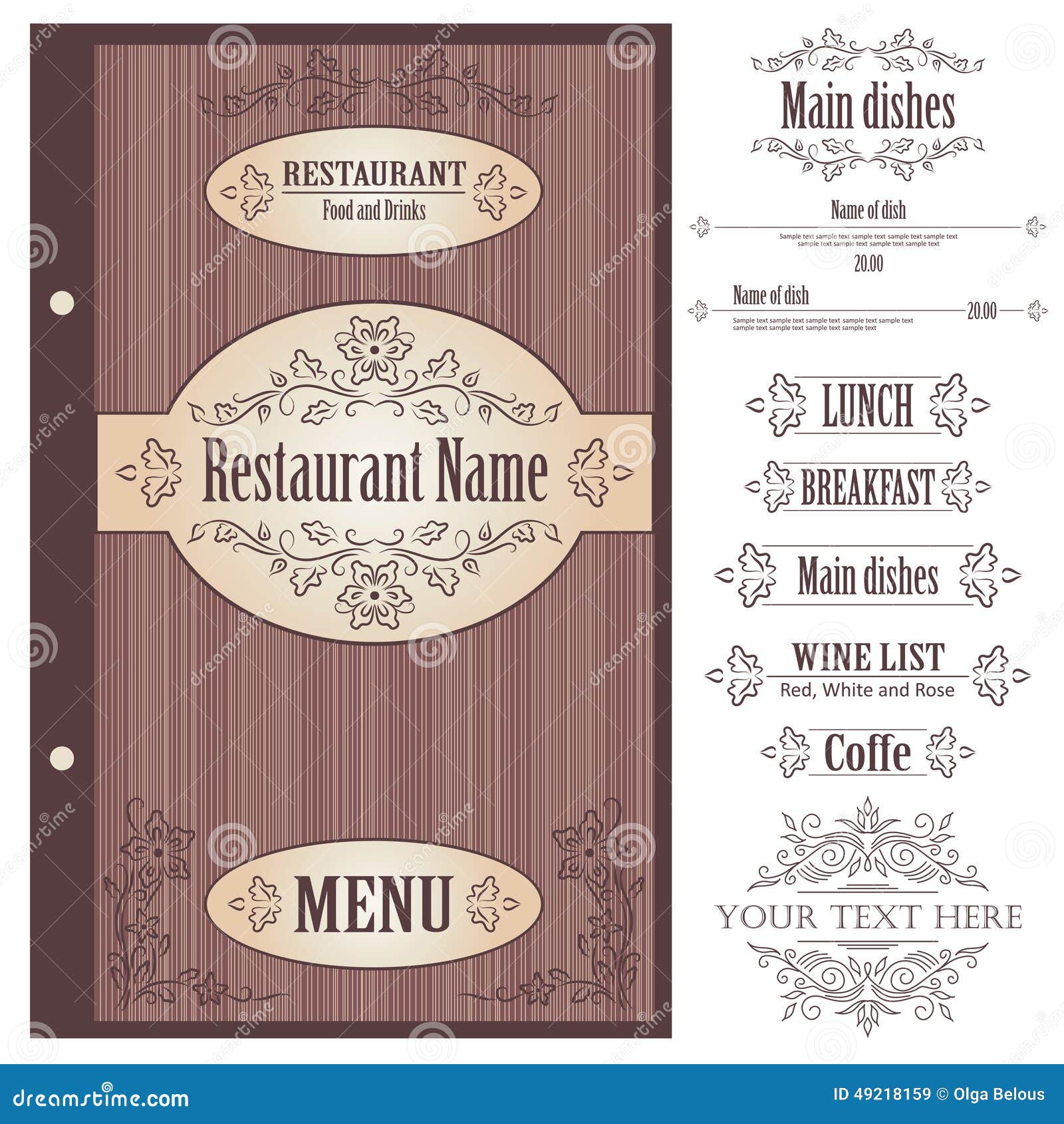 Restaurant Menu Design Template - Vector Stock Vector - Illustration of ...
