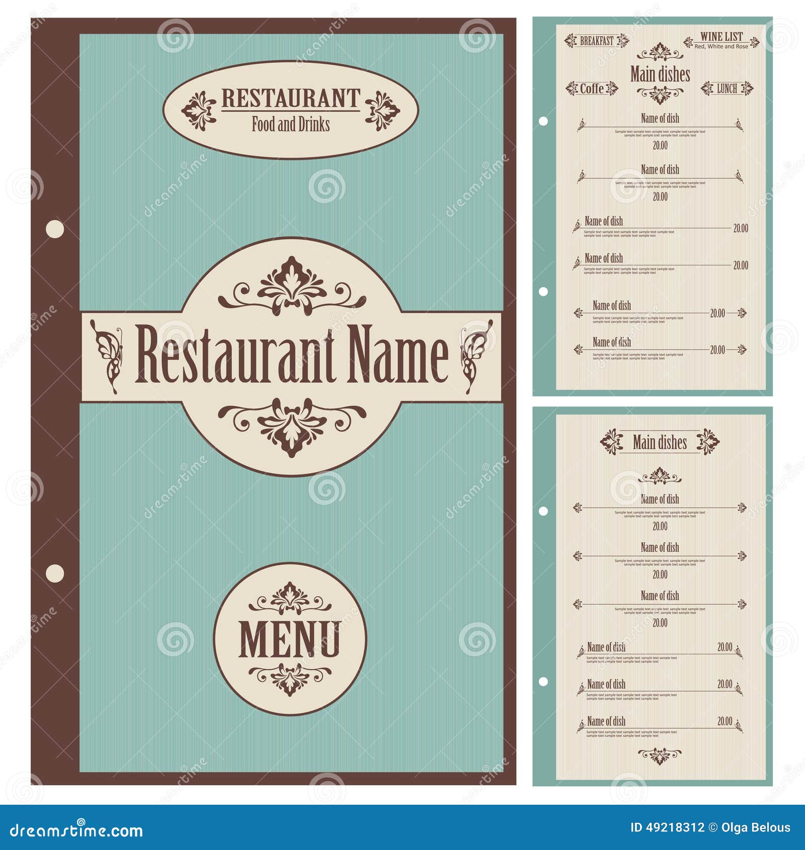 Restaurant Menu Design Template - Vector Stock Vector - Illustration of ...