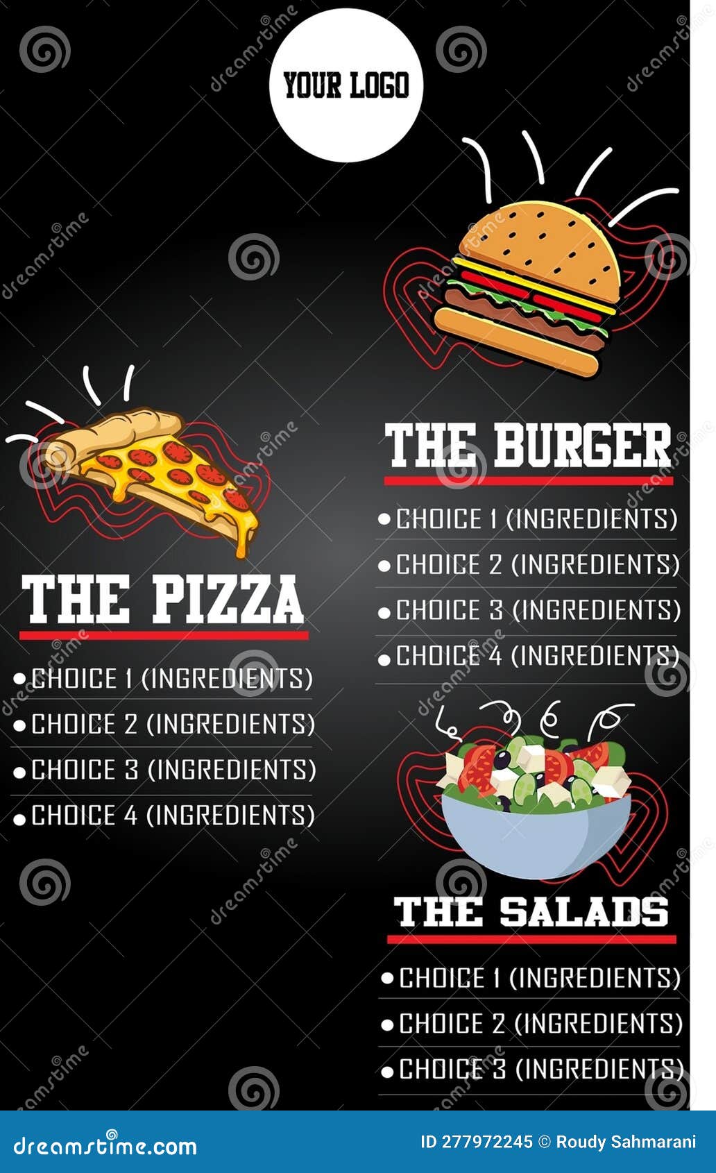 Restaurant Menu Design Vector File Modern Look Stock Vector ...