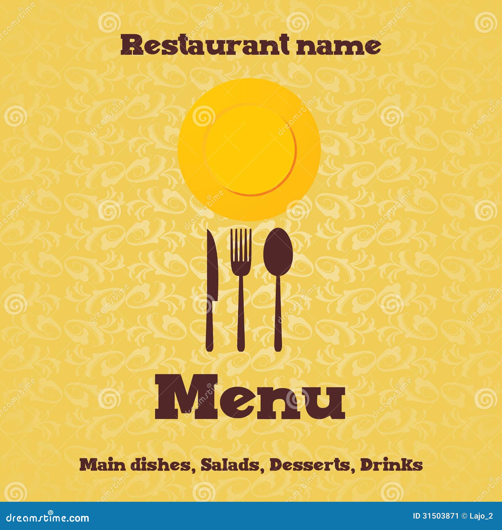 Restaurant menu design stock vector. Illustration of flower - 31503871
