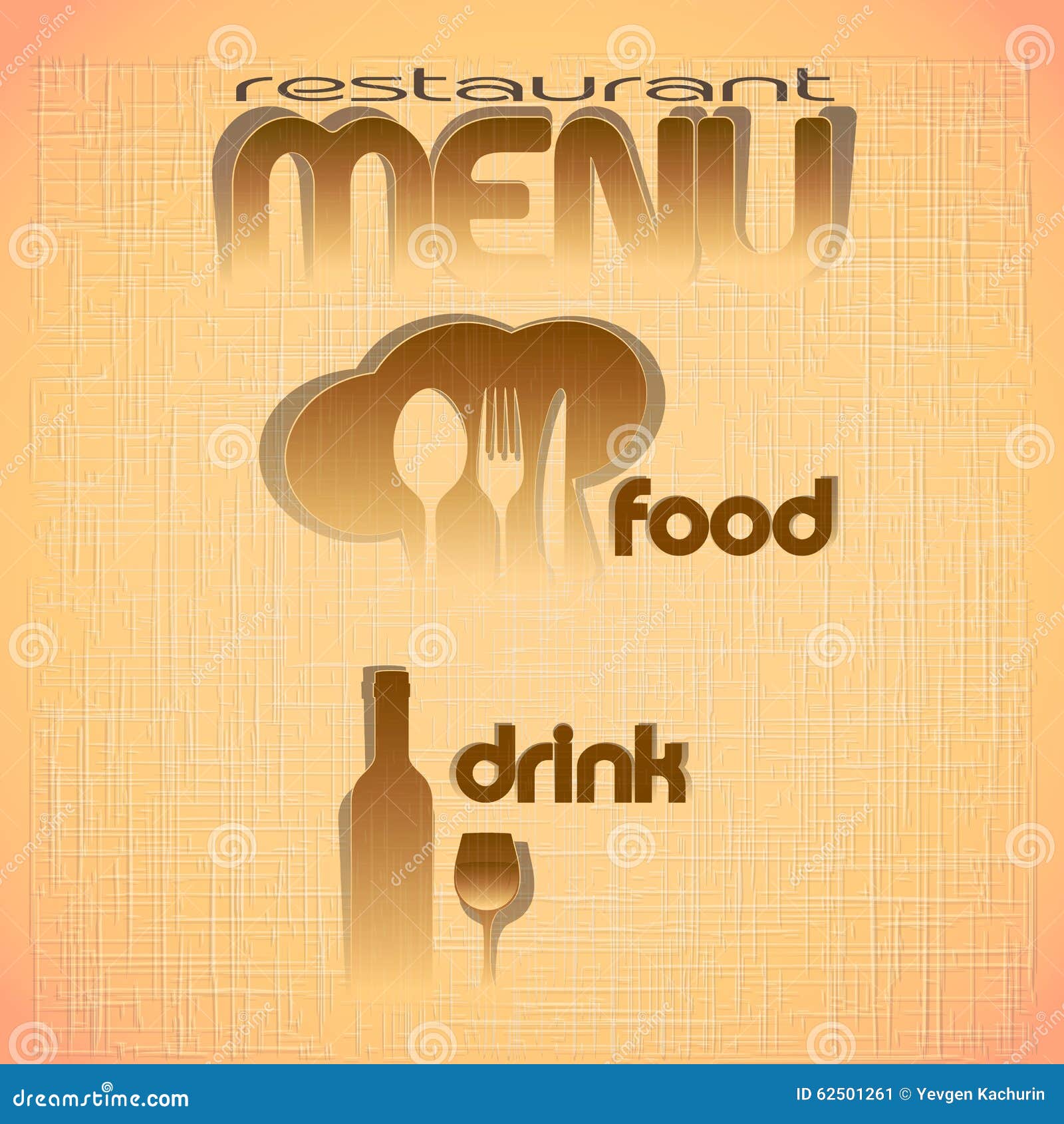 Restaurant Menu with the Figures of Layers Stock Vector - Illustration ...
