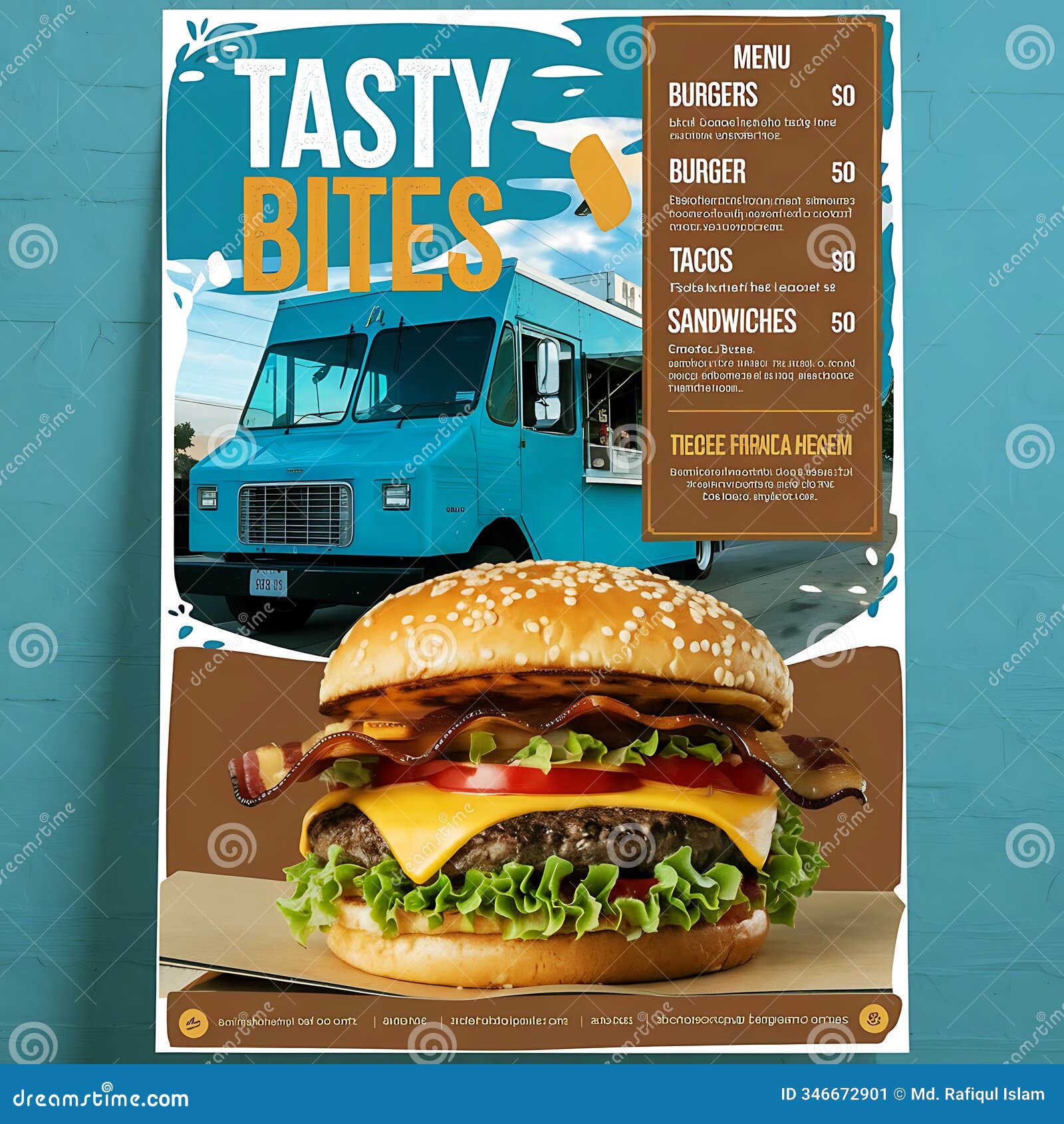 Restaurant Menu Flyer Templates Design Illustration Stock Image - Image ...