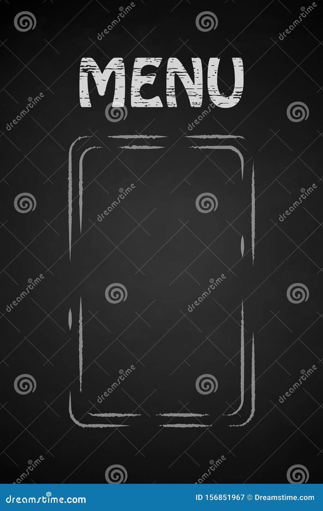 Restaurant Menu Frame Blackboard Hand Drawn Vintage Label Vector Eps10 ...