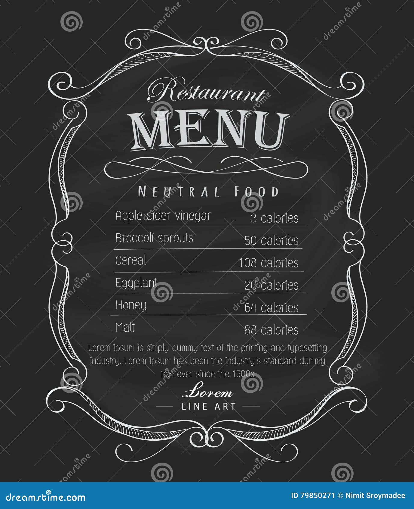 Menu Frame Border Background Vector Illustration | CartoonDealer.com ...