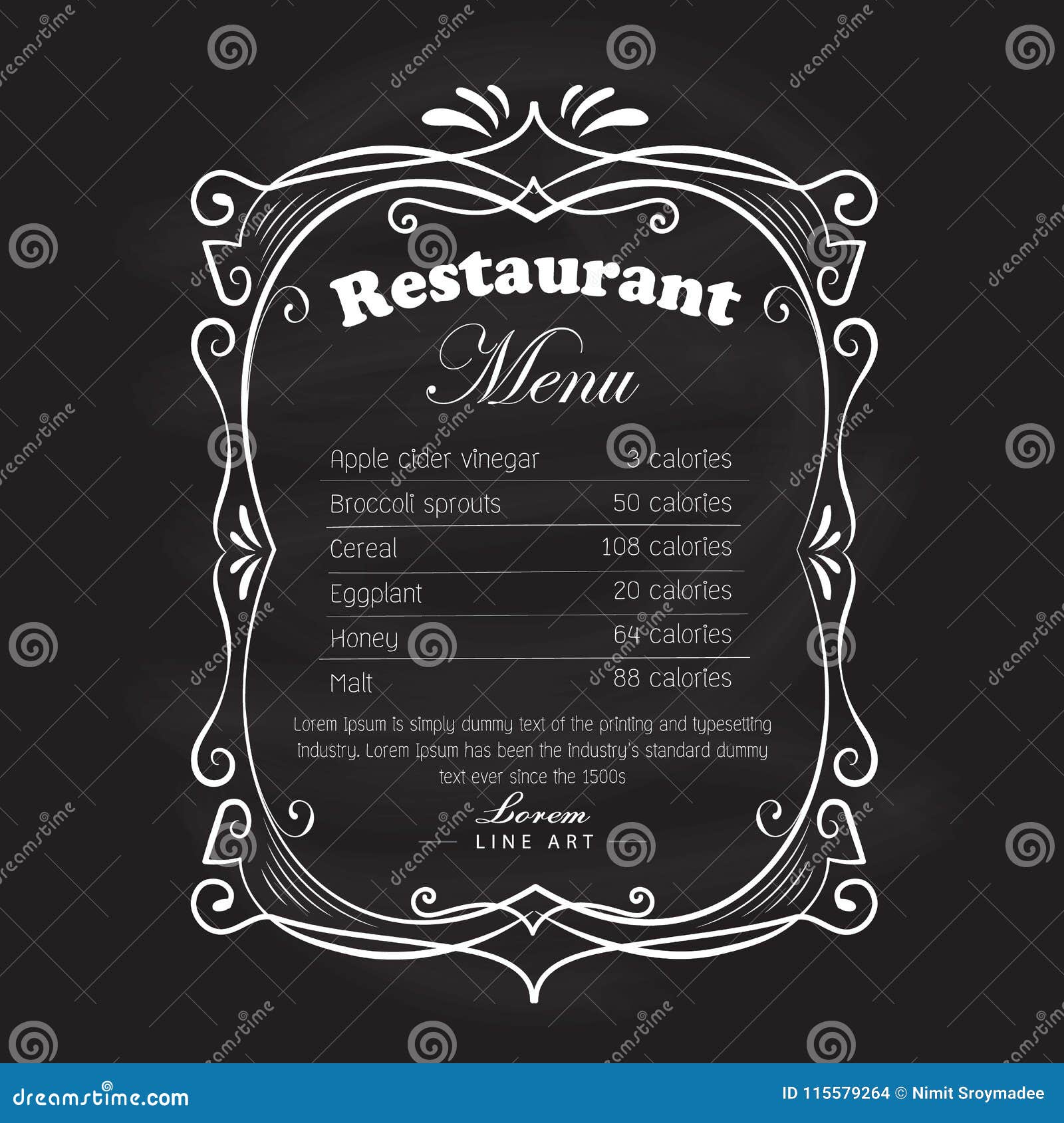 Menu Frame Border Background Vector Illustration | CartoonDealer.com ...