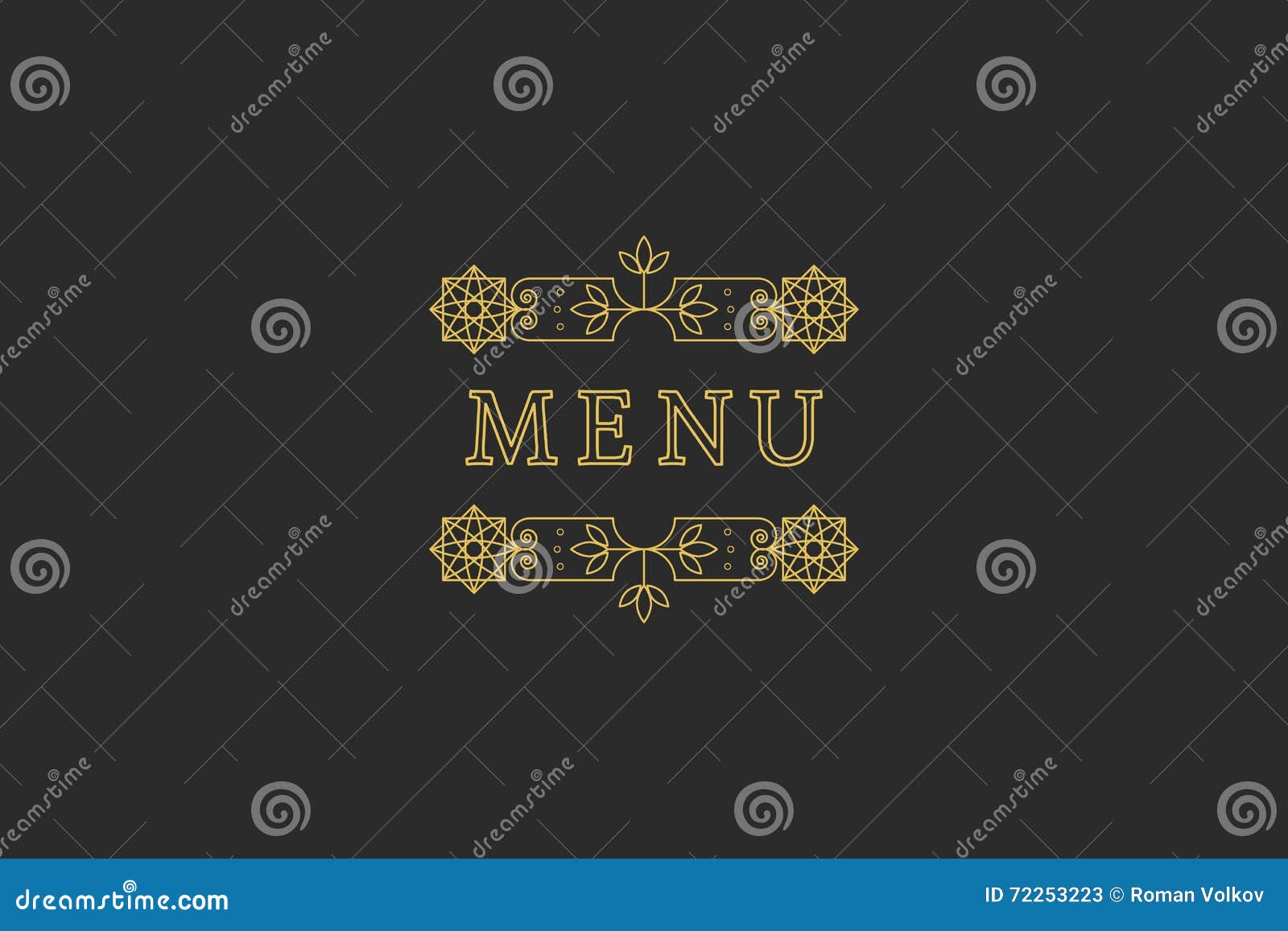 Restaurant Menu Headline stock vector. Illustration of headline - 72253223