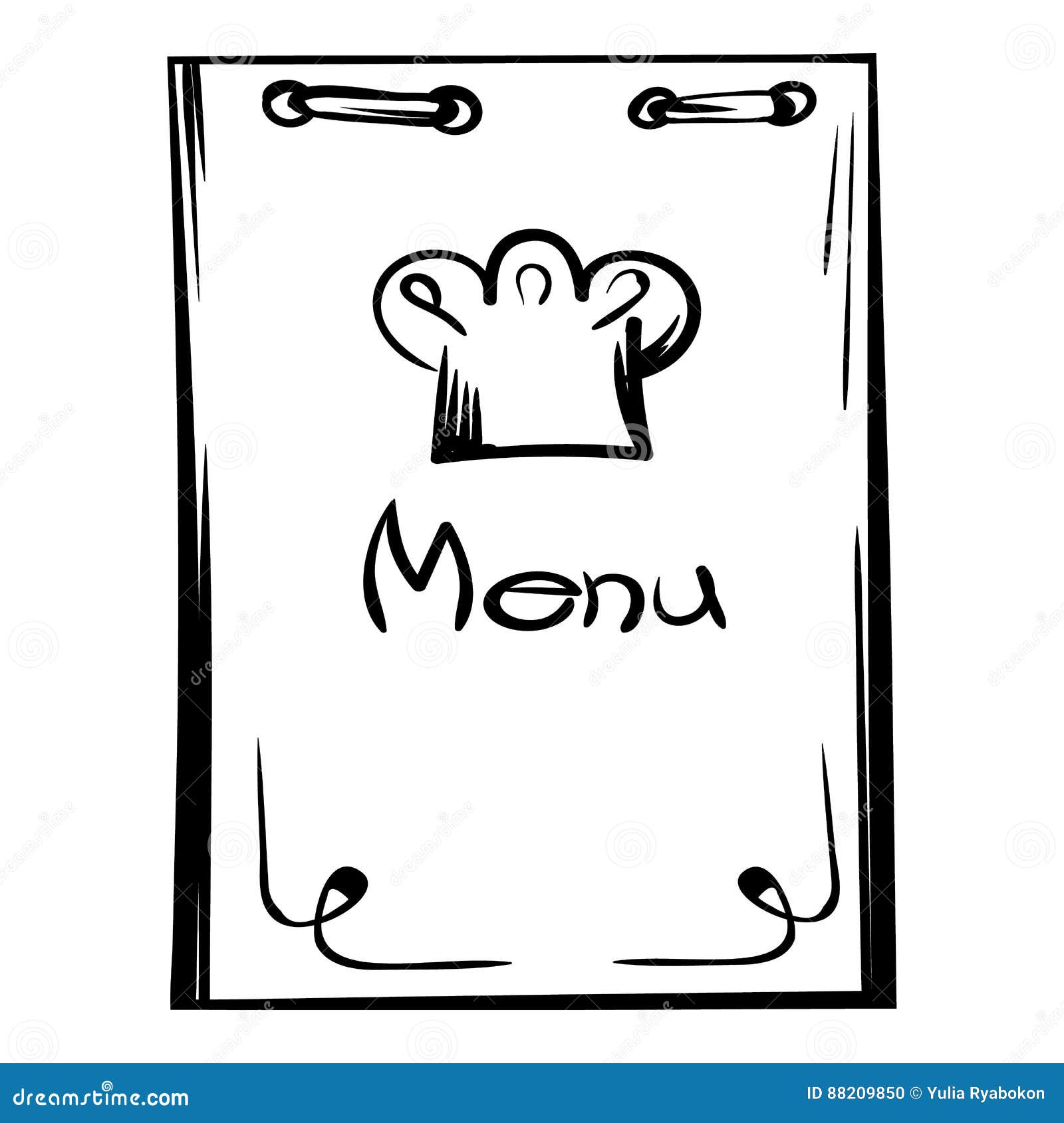 Restaurant Menu Icon Cartoon Stock Vector - Illustration of elegance ...