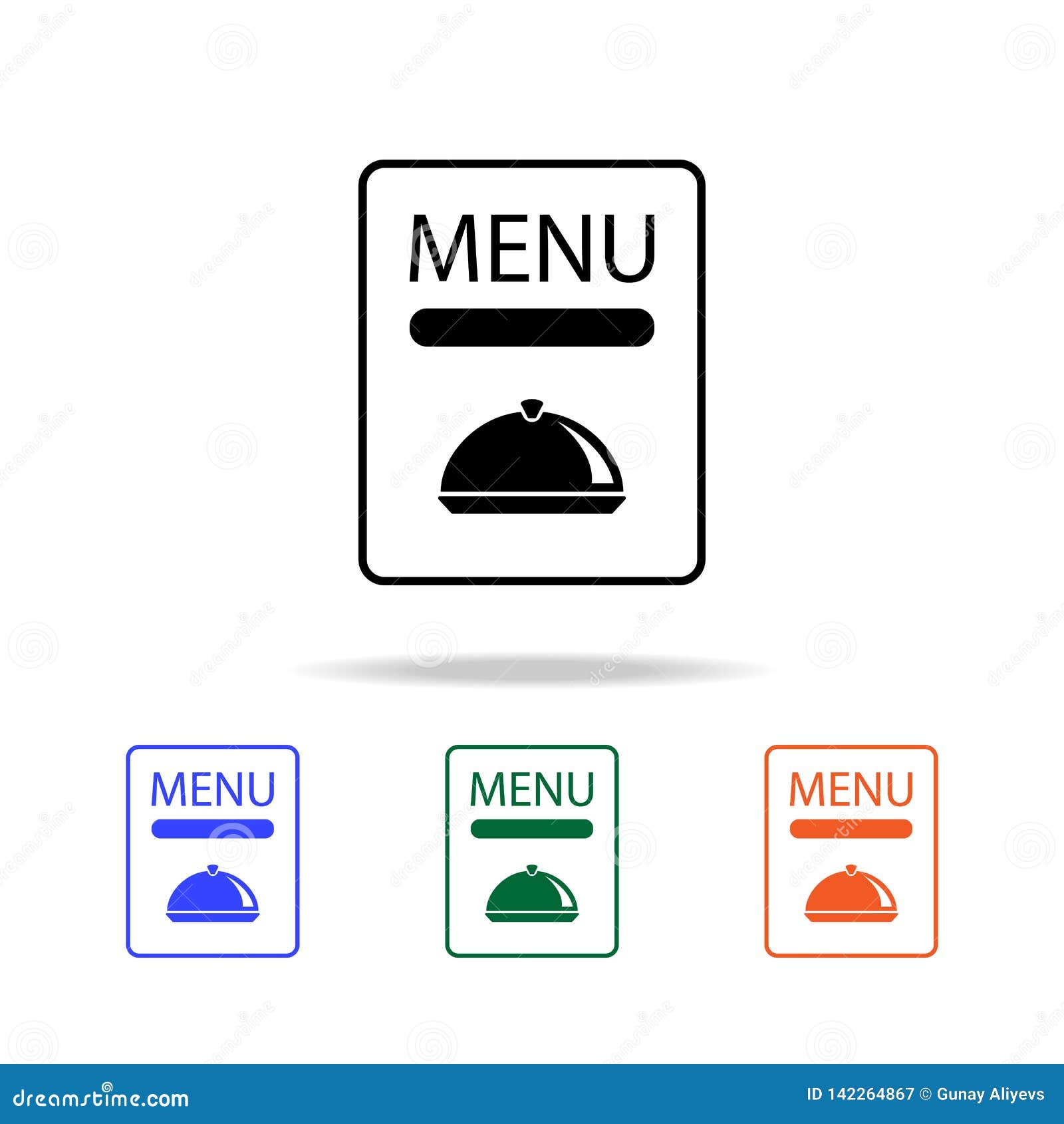 Restaurant Menu Icon. Elements of Simple Web Icon in Multi Color ...