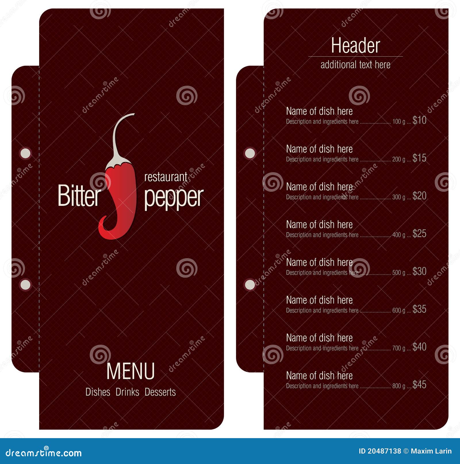 Restaurant menu and label stock vector. Illustration of clip - 20487138