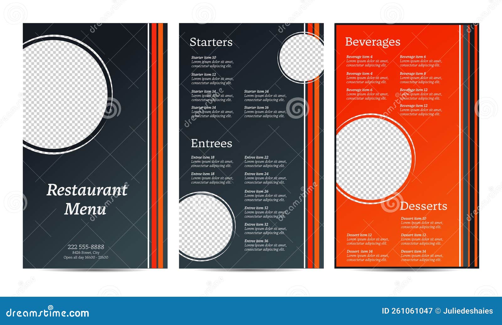 Restaurant Menu Modern Design Template Layout Stock Vector ...