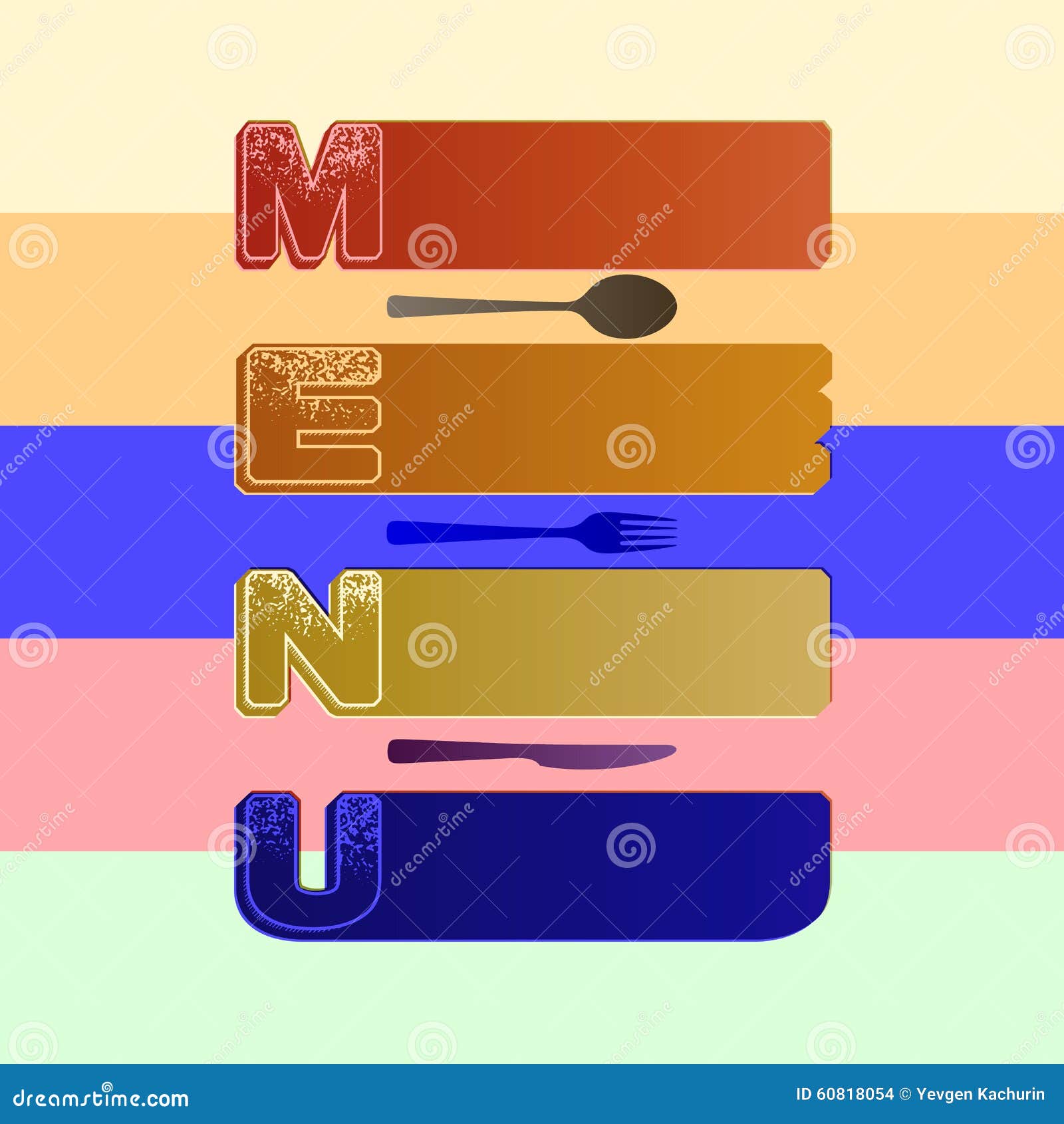 Restaurant Menu with Modified Letters 4 Stock Vector - Illustration of ...