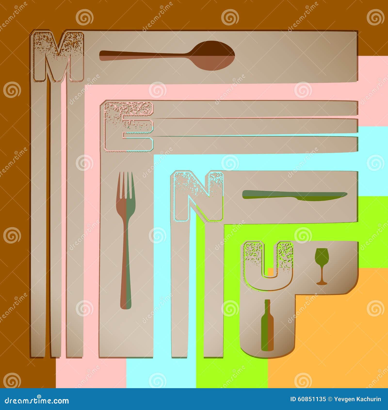 Restaurant Menu with Modified Letters 5 Stock Vector - Illustration of ...