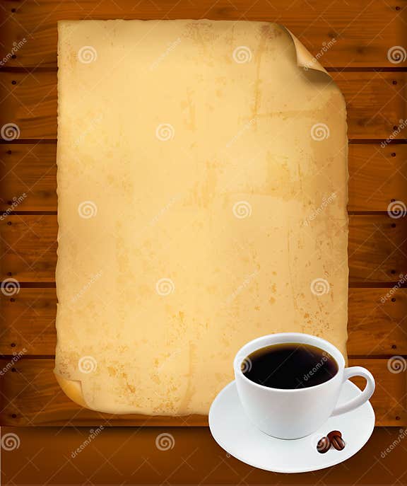 Restaurant Menu on the Old Paper and Coffee. Stock Vector ...