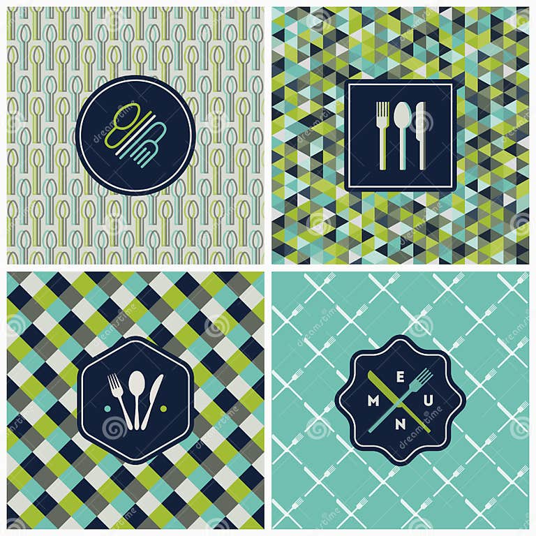 Restaurant Menu Seamless Pattern. Vector Set Stock Vector ...