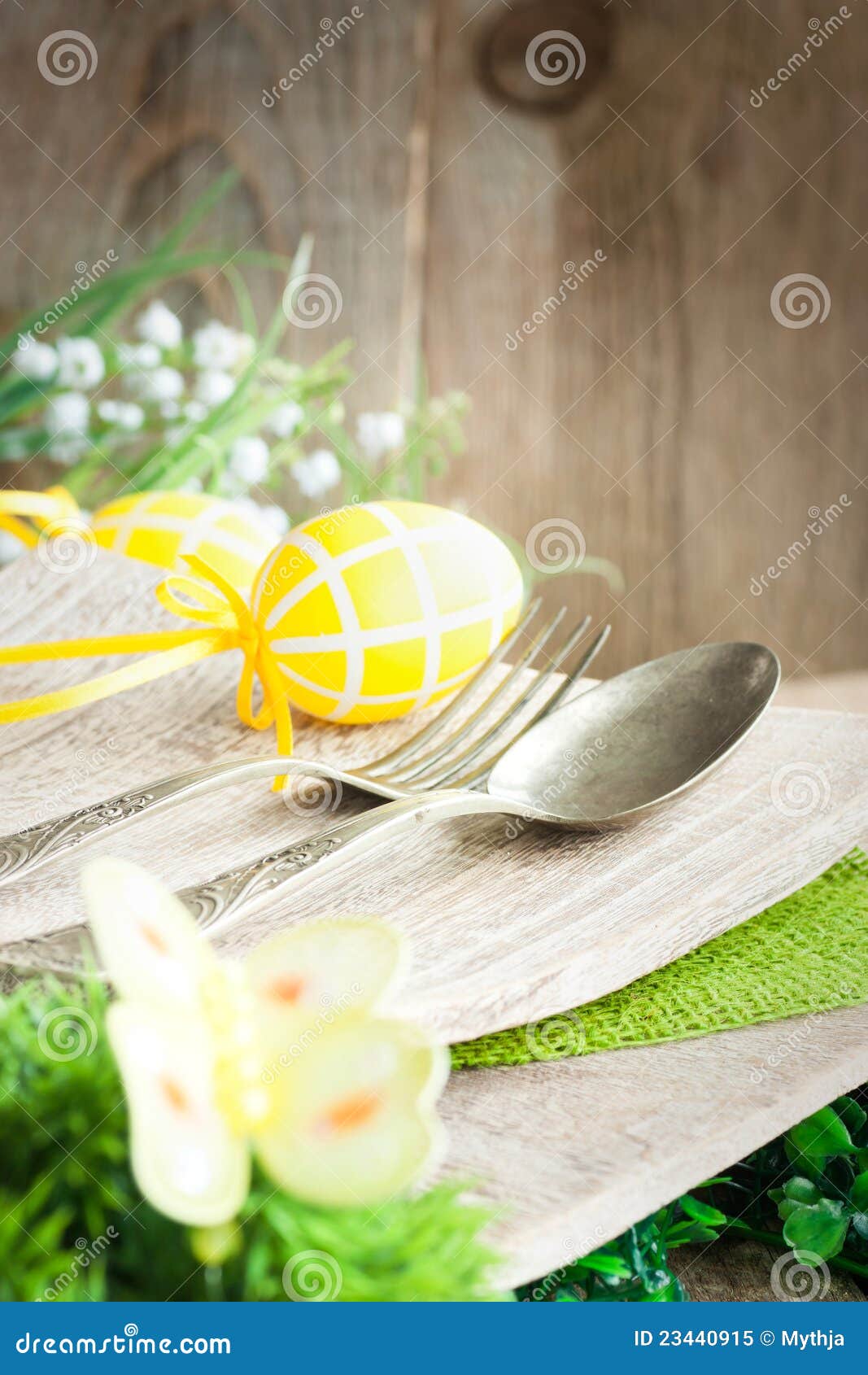 Restaurant Menu Series. Easter Place Setting Stock Image - Image of ...