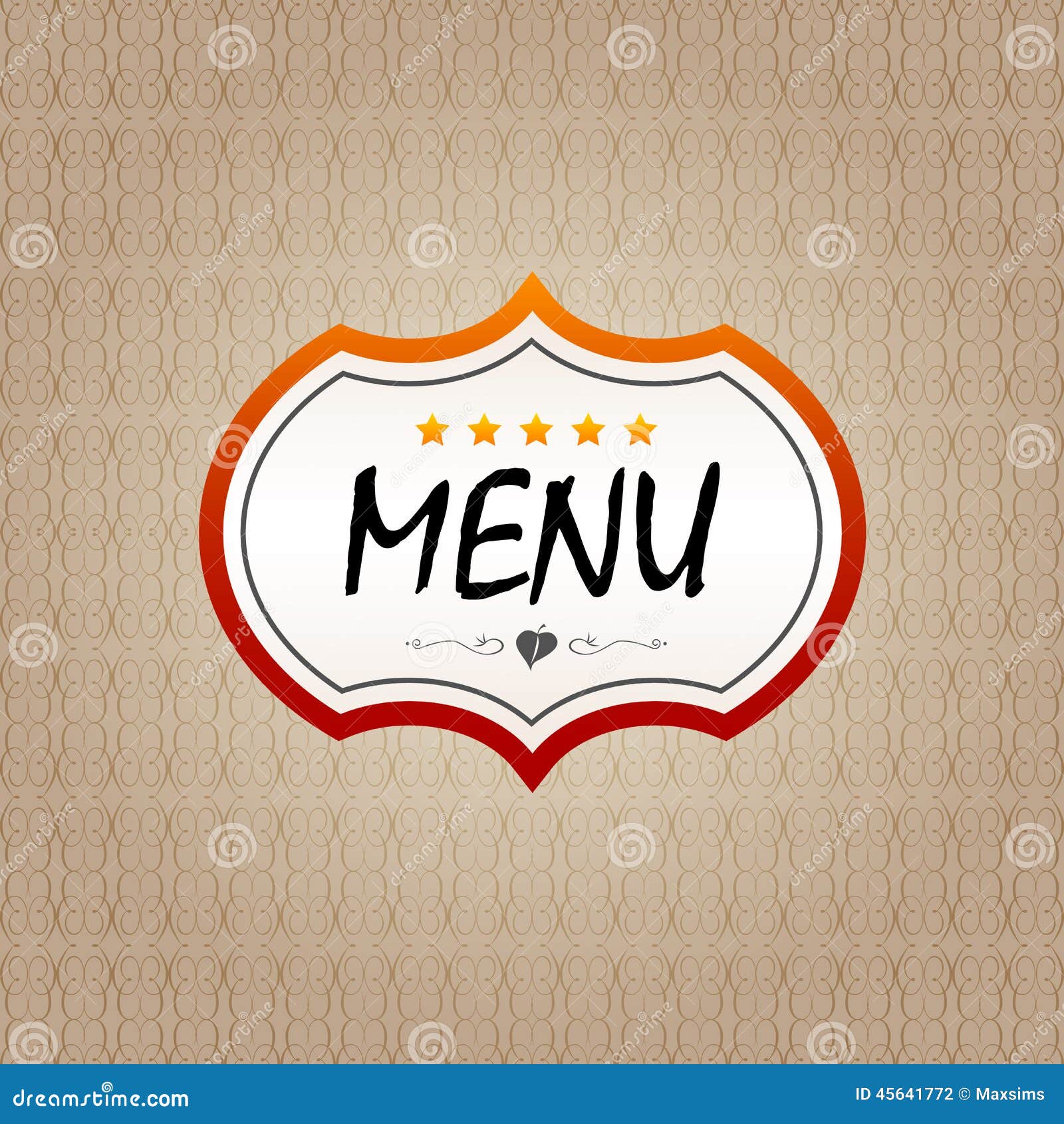 Restaurant Menu Sticker Booklet Classic Stock Vector - Illustration of ...