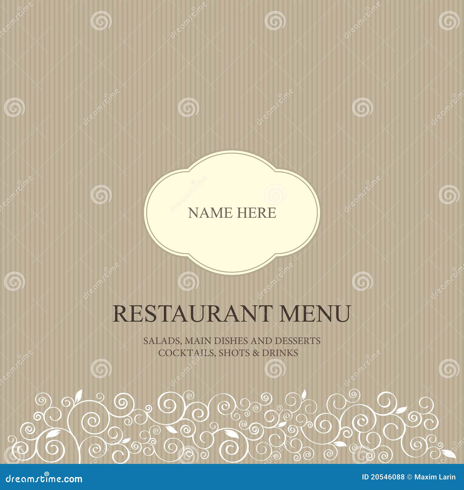 Restaurant Menu Tempale Design Stock Vector - Illustration of dining ...