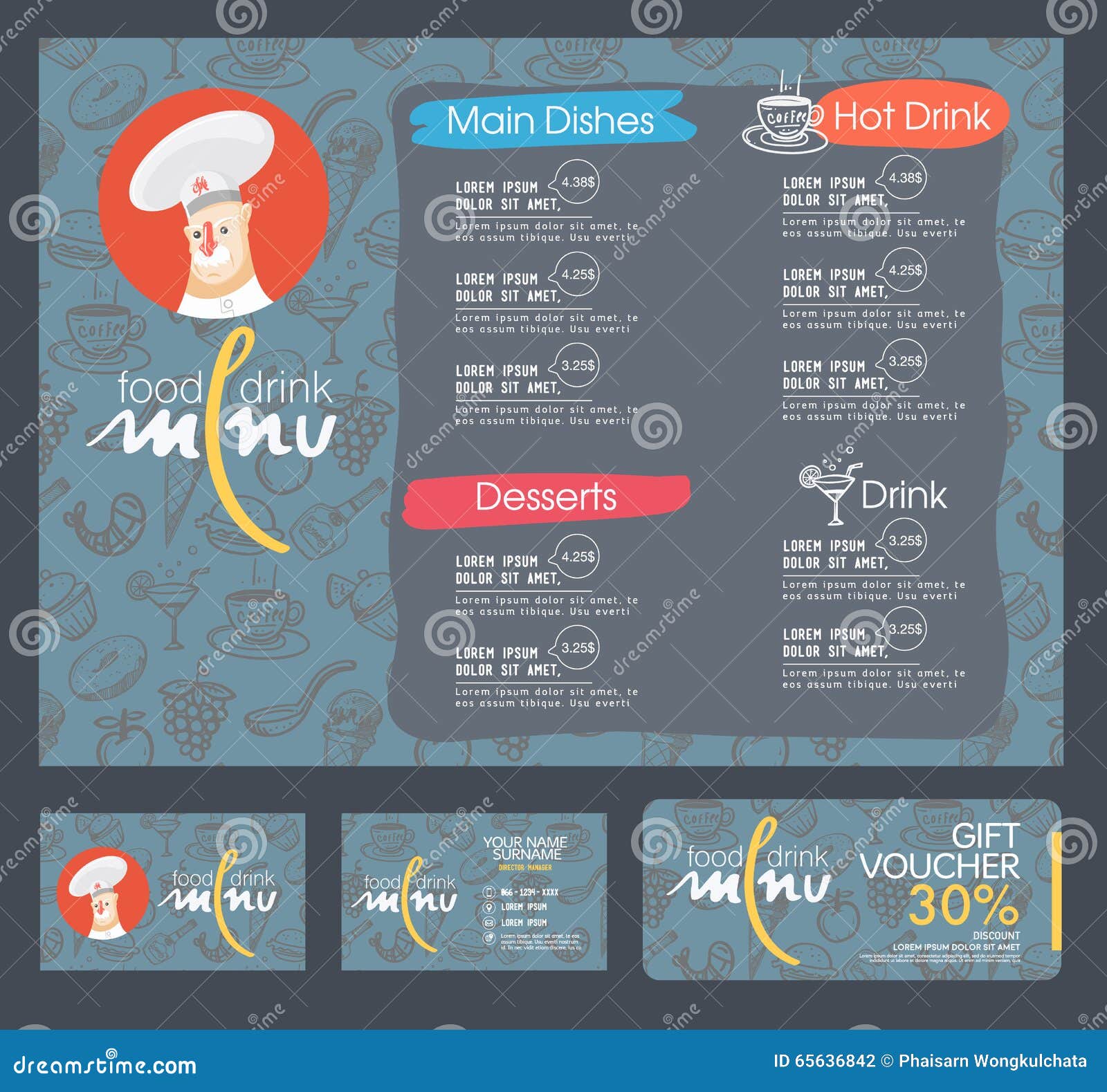 Menu Ppt Backgrounds Restaurant