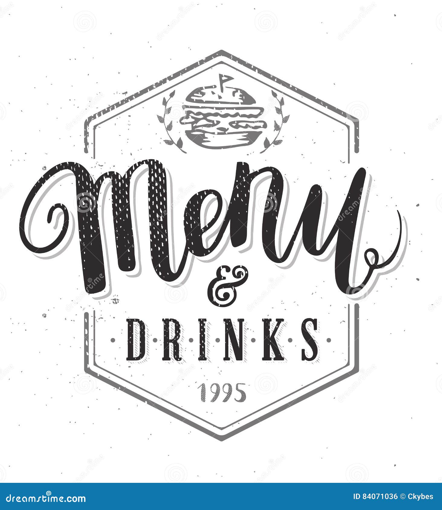 Restaurant Menu Template Hand Drawn Calligraphy Pen Brush Vector Stock ...