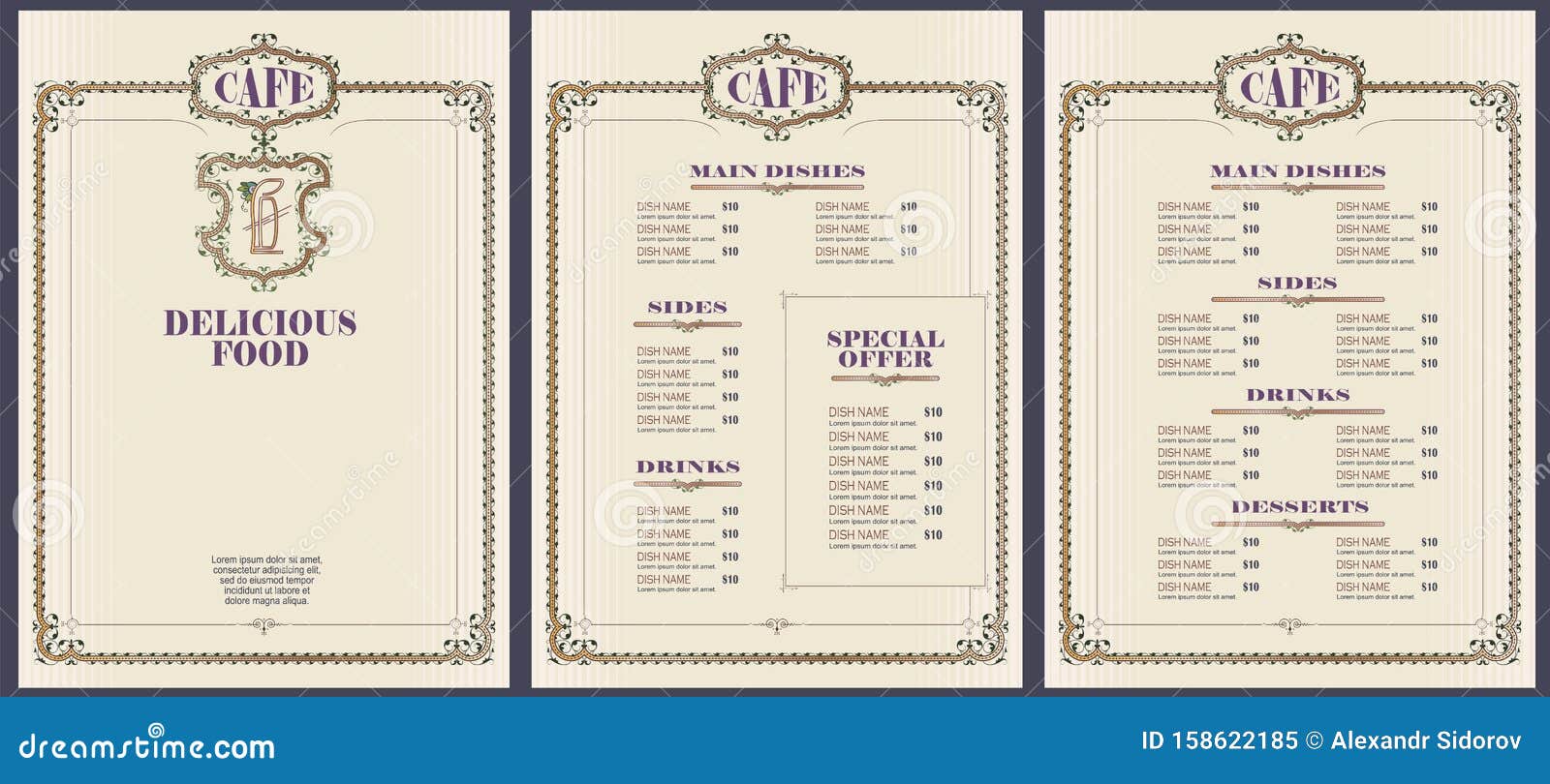 Restaurant Menu Template or Other Design Stock Vector - Illustration of ...