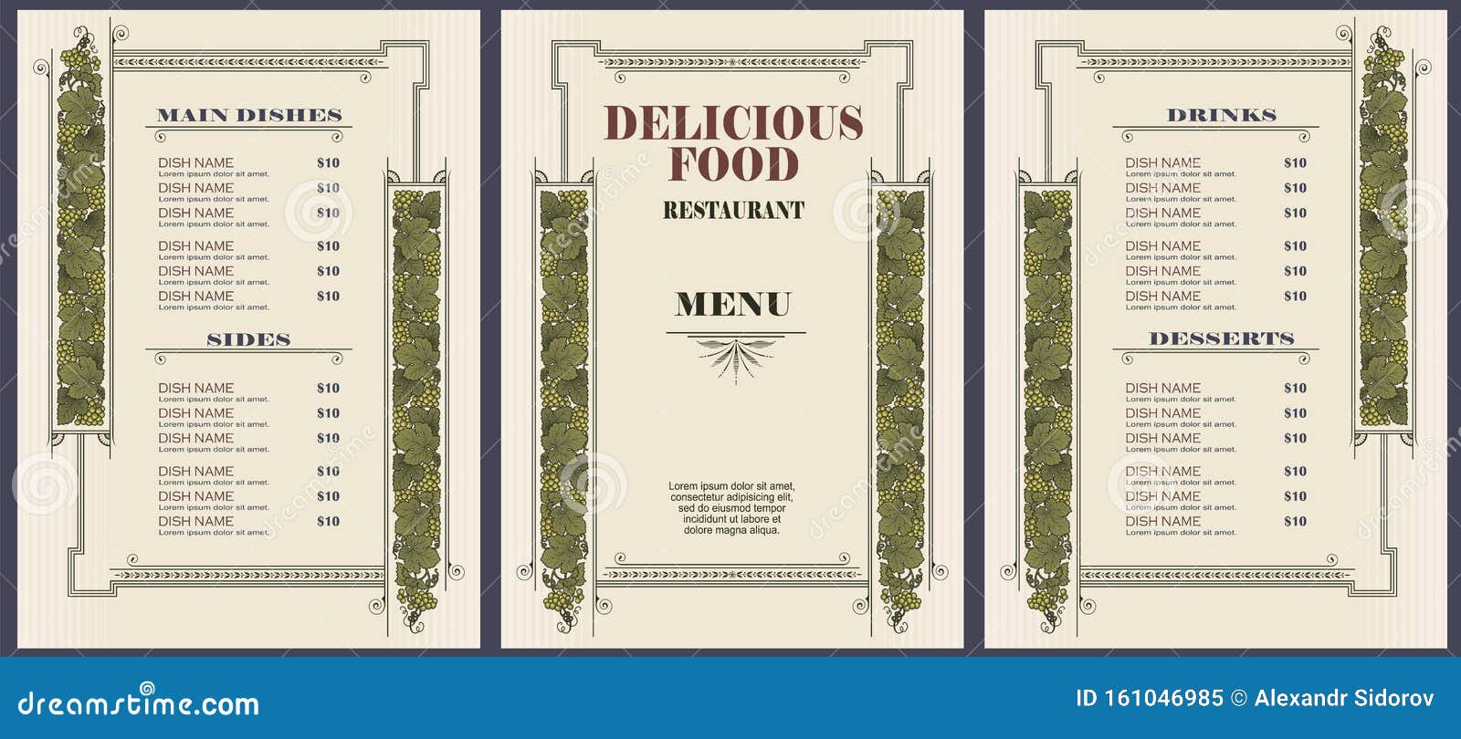 Restaurant Menu Template or Other Design Stock Vector - Illustration of ...