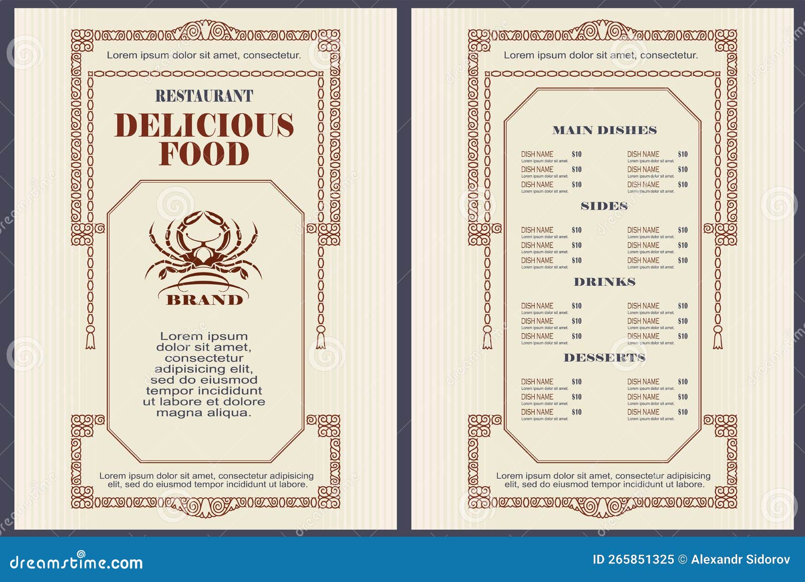 Restaurant Menu Template or Other Design Stock Vector - Illustration of ...