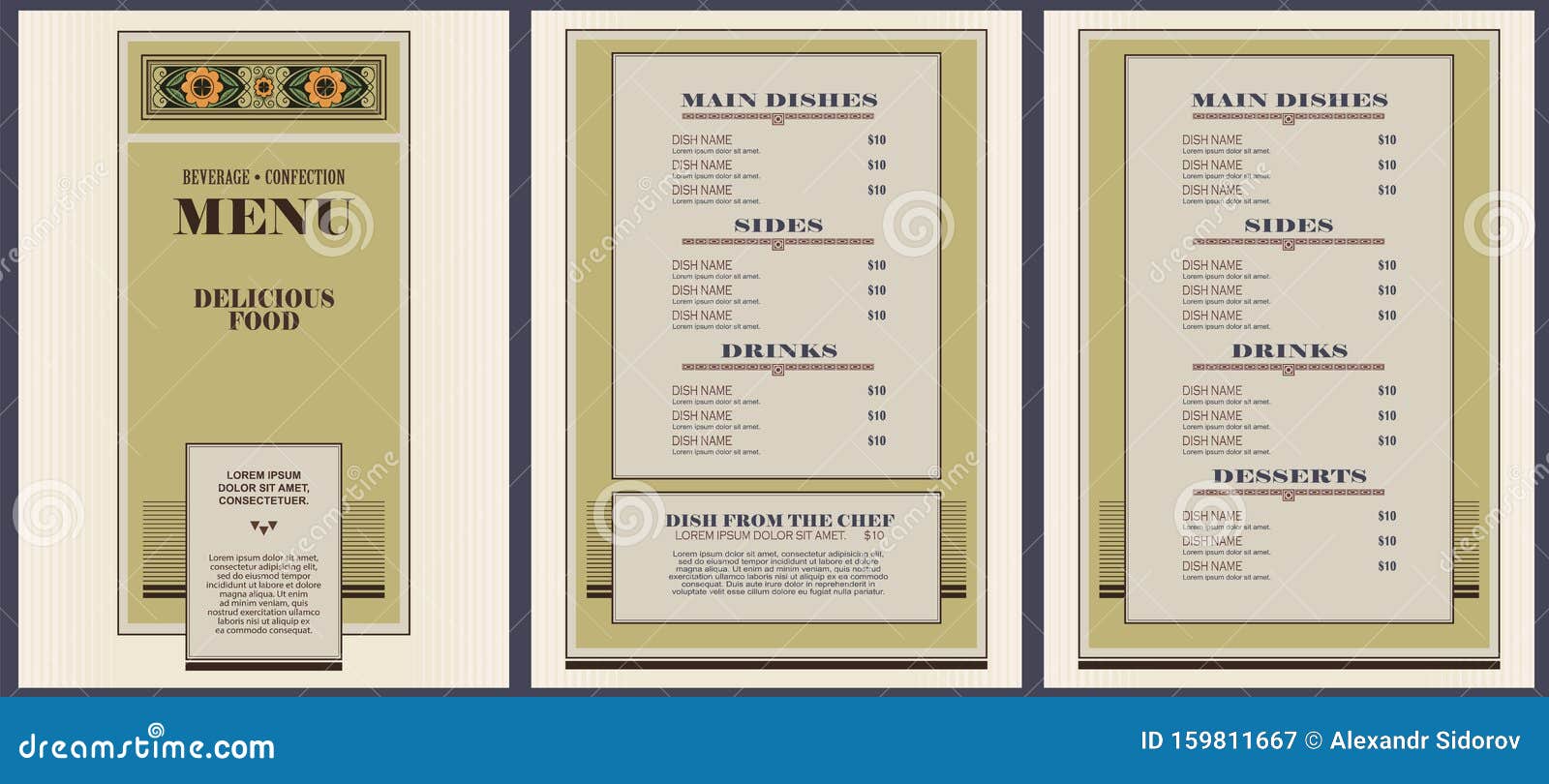 Restaurant Menu Template or Other Design Stock Vector - Illustration of ...