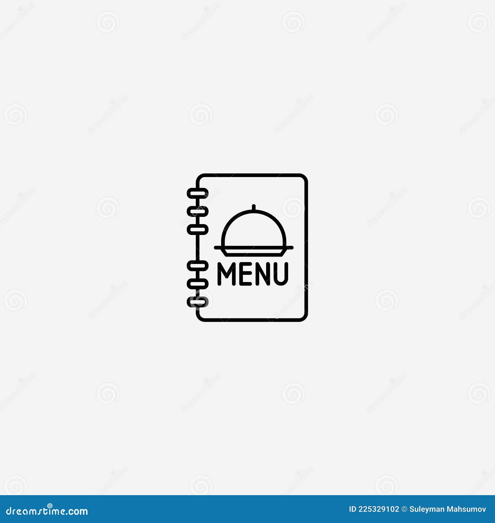 Restaurant Menu Vector Icon Sign Symbol Stock Vector - Illustration of ...