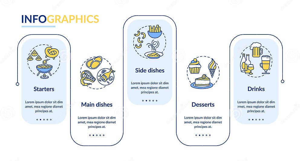 Restaurant Menu Vector Infographic Template Stock Vector - Illustration ...