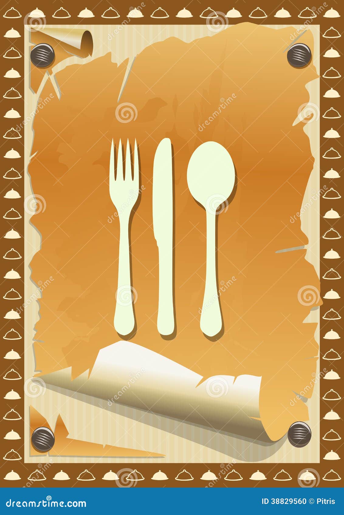 Restaurant Menu, Vintage Torn Paper Stock Vector - Illustration of ...