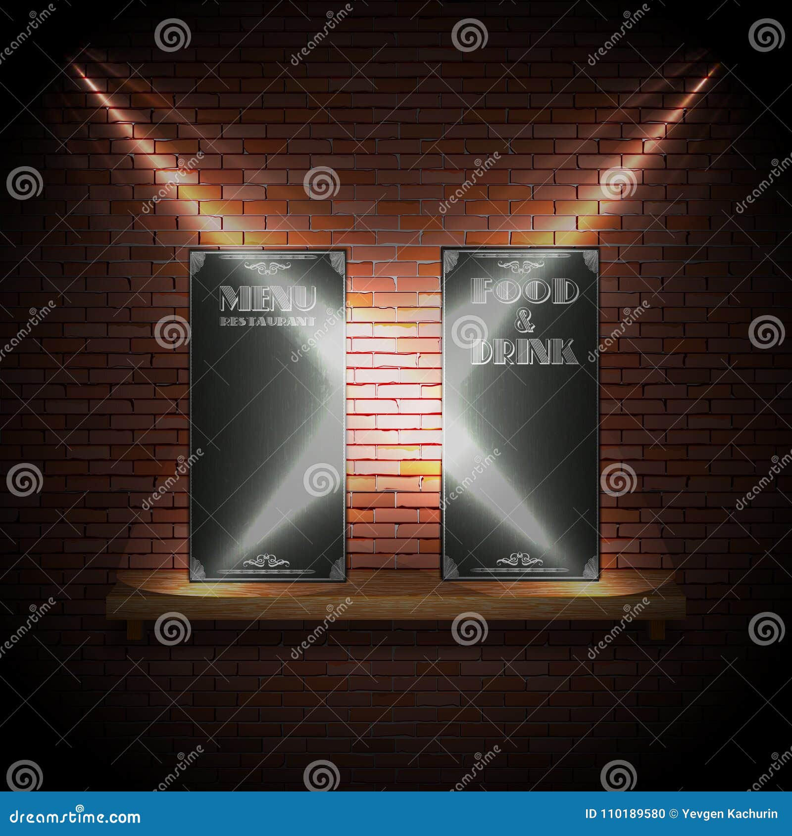 Restaurant Menu Wall and Light Stock Vector - Illustration of ...