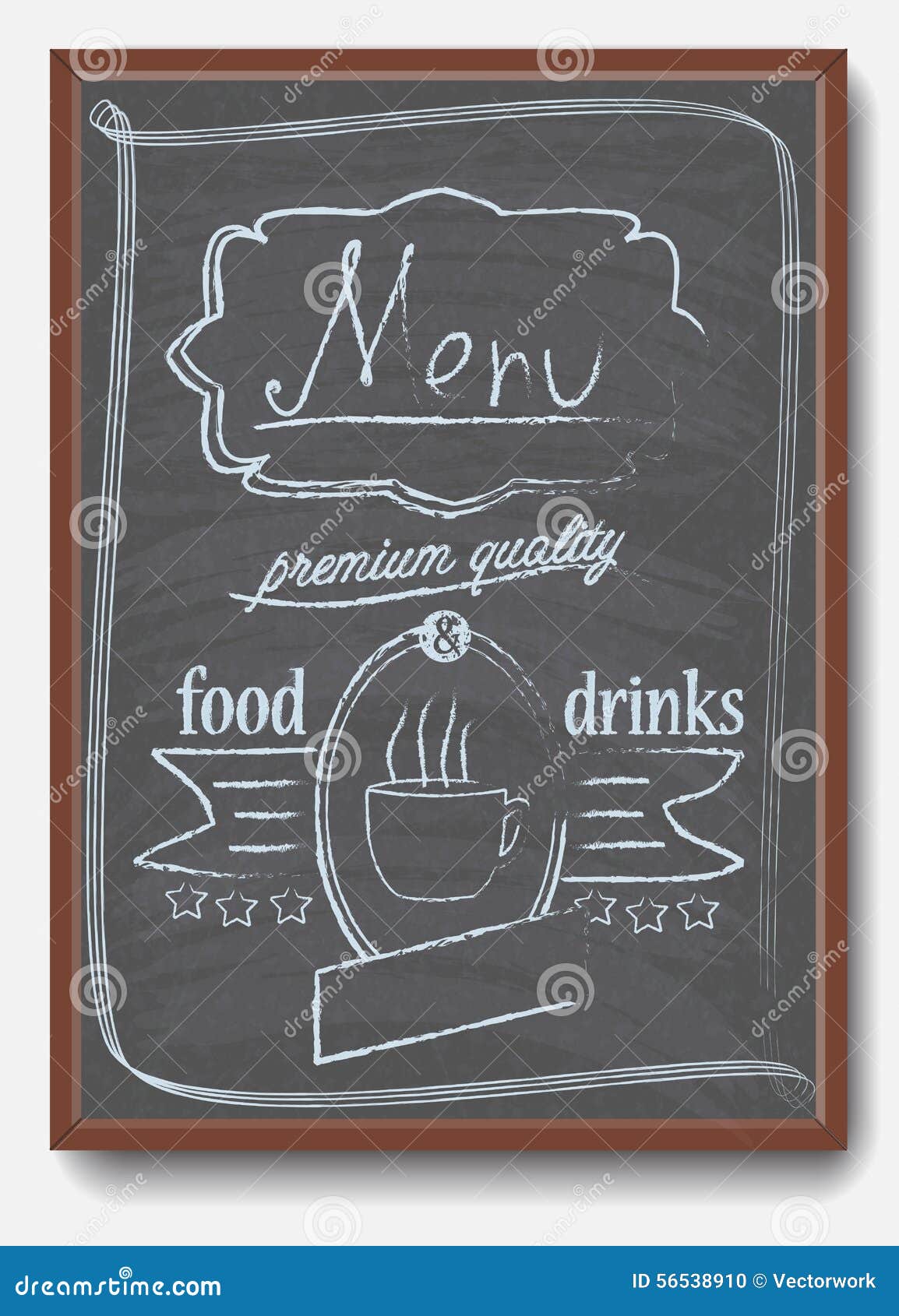 Restaurant Menu Written in Chalkboard Stock Vector - Illustration of ...