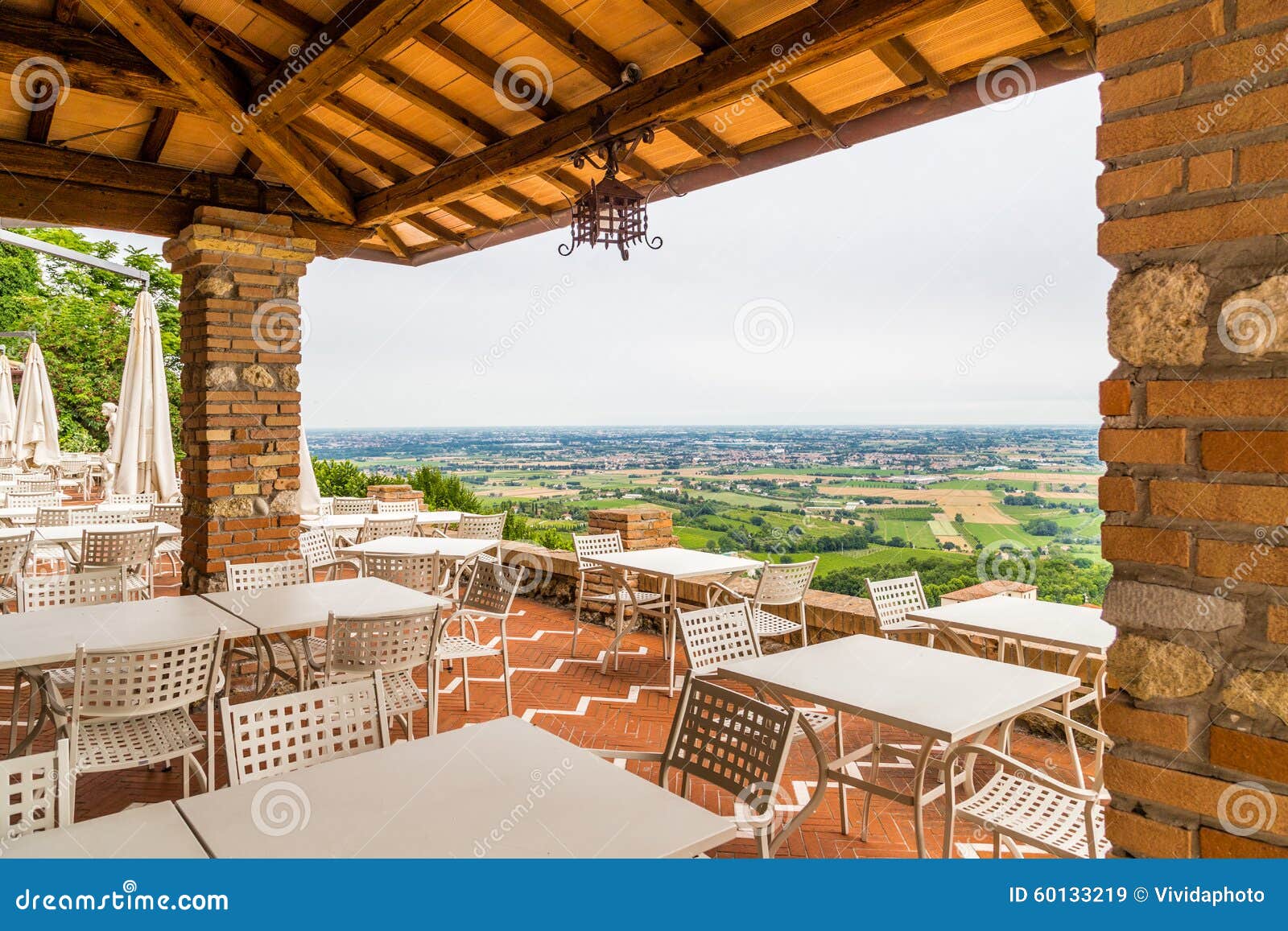 Restaurant Overlooking Countryside Stock Image - Image of architecture ...