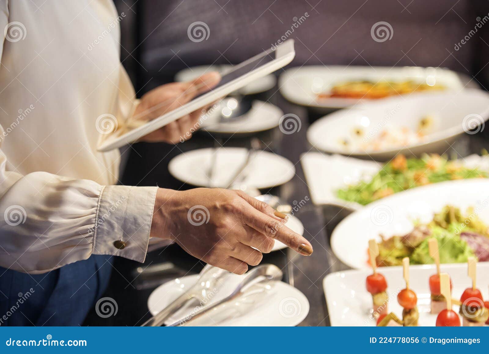 Restaurant Owner Checking Food Stock Photo - Image of business, cooking ...
