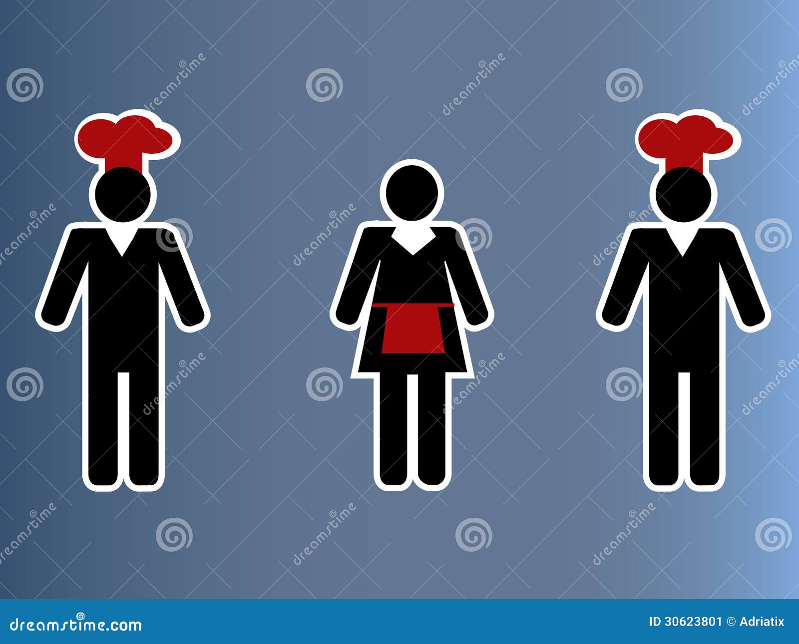 Restaurant people collage stock vector. Illustration of preparing ...