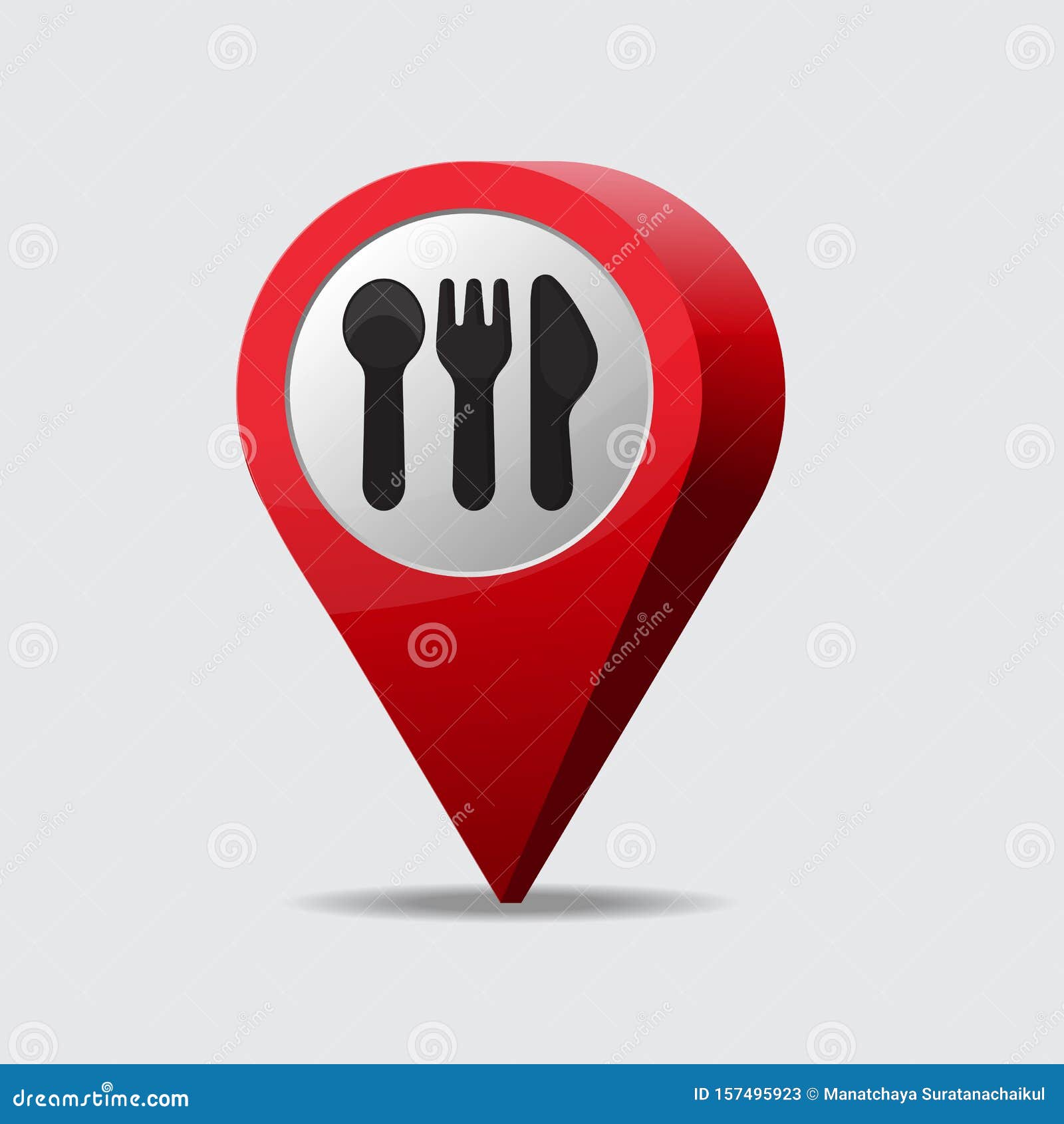 Restaurant pin. stock illustration. Illustration of food - 157495923