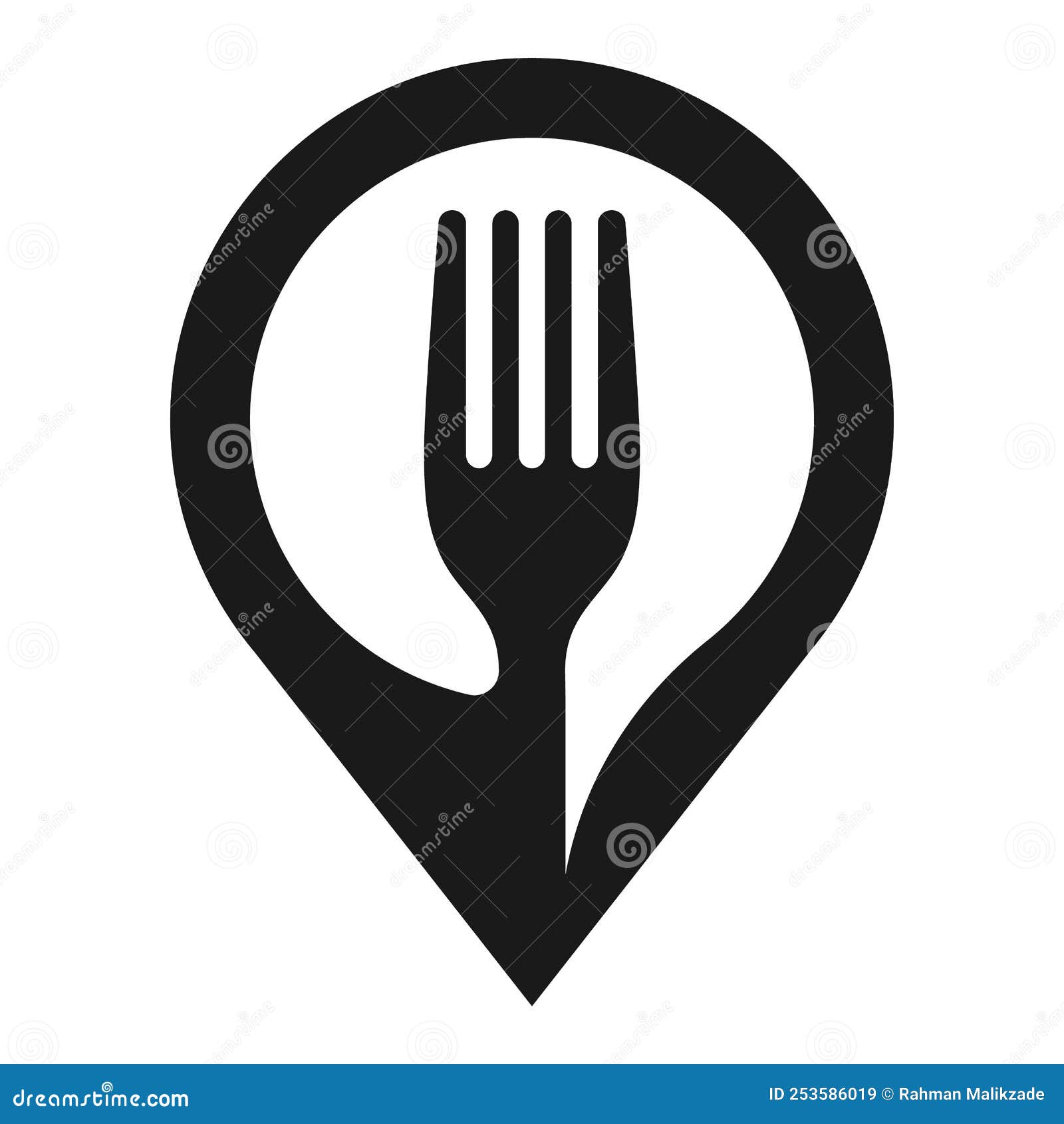 Restaurant Point Location Icon. Restaurant Map Vector Illustration ...