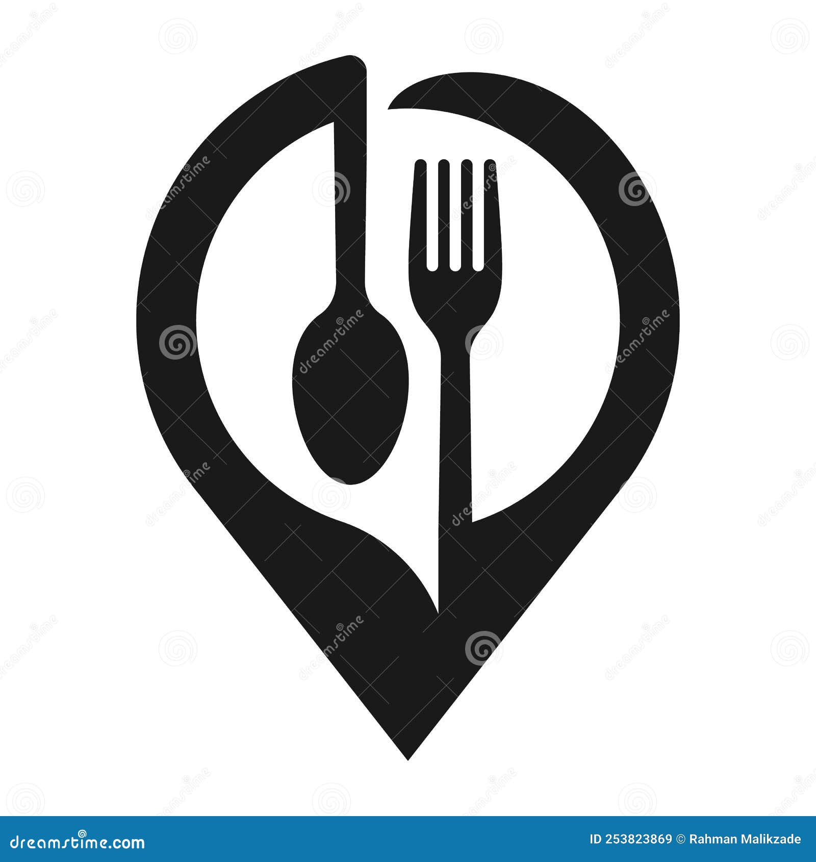 Restaurant Point Location Icon. Restaurant Map Vector Illustration ...