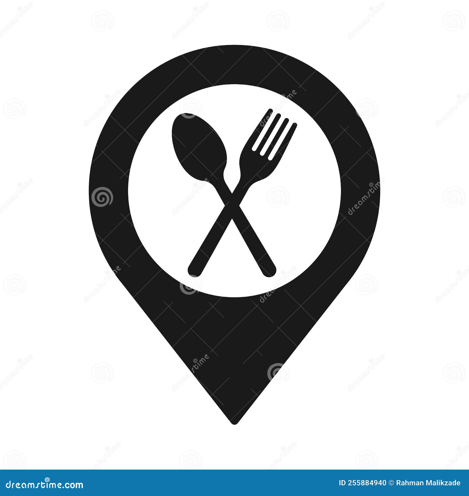 Restaurant Point Location Icon. Restaurant Map Vector Illustration ...
