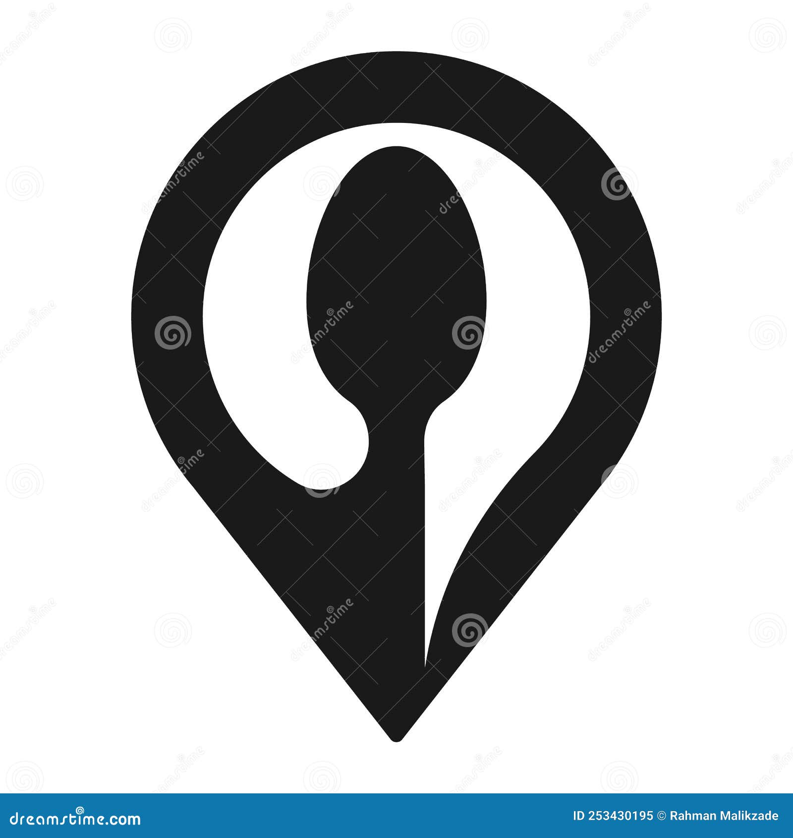 Restaurant Point Location Icon. Restaurant Map Vector Illustration ...