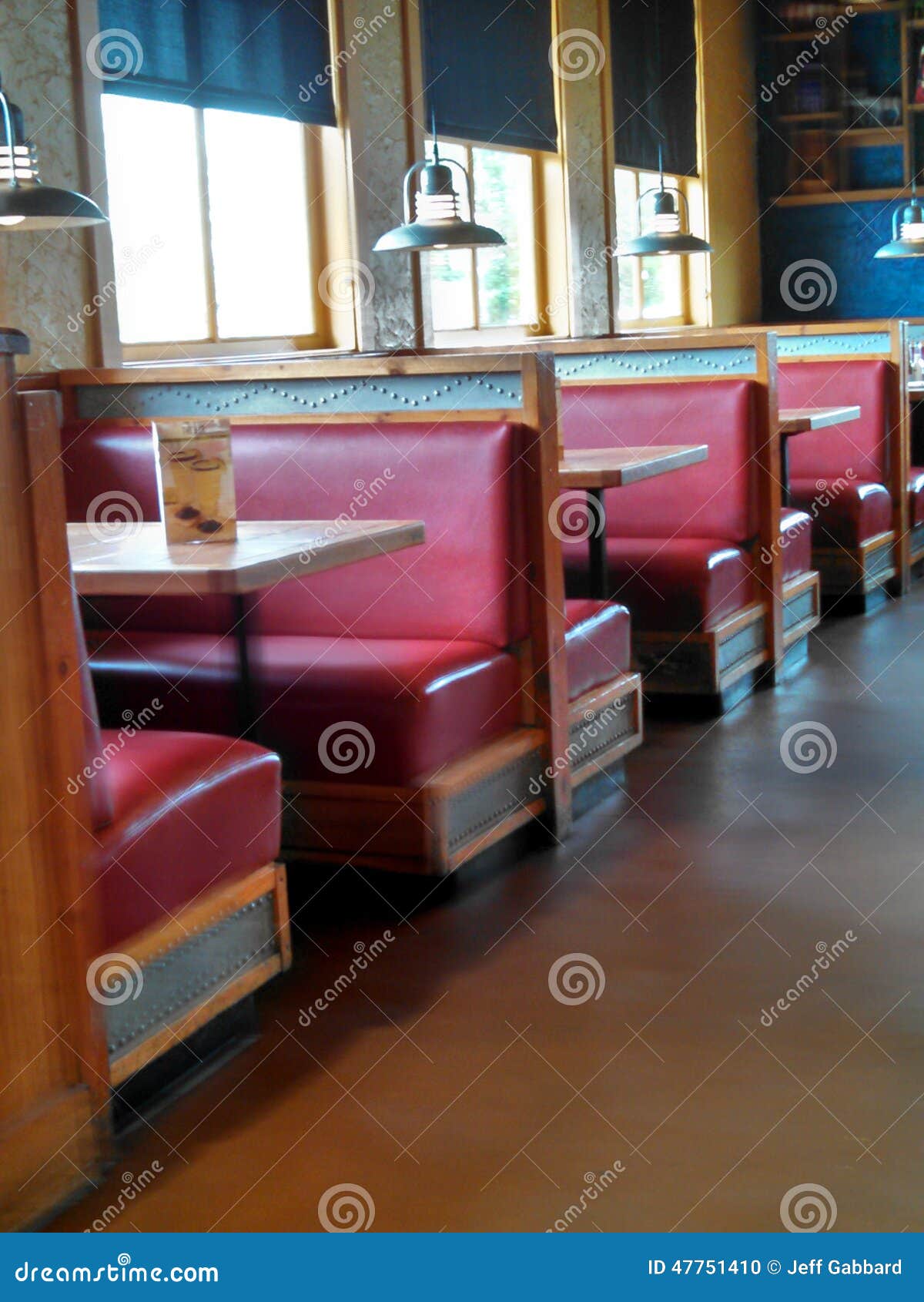 Restaurant with red booths editorial image. Image of dining - 47751410