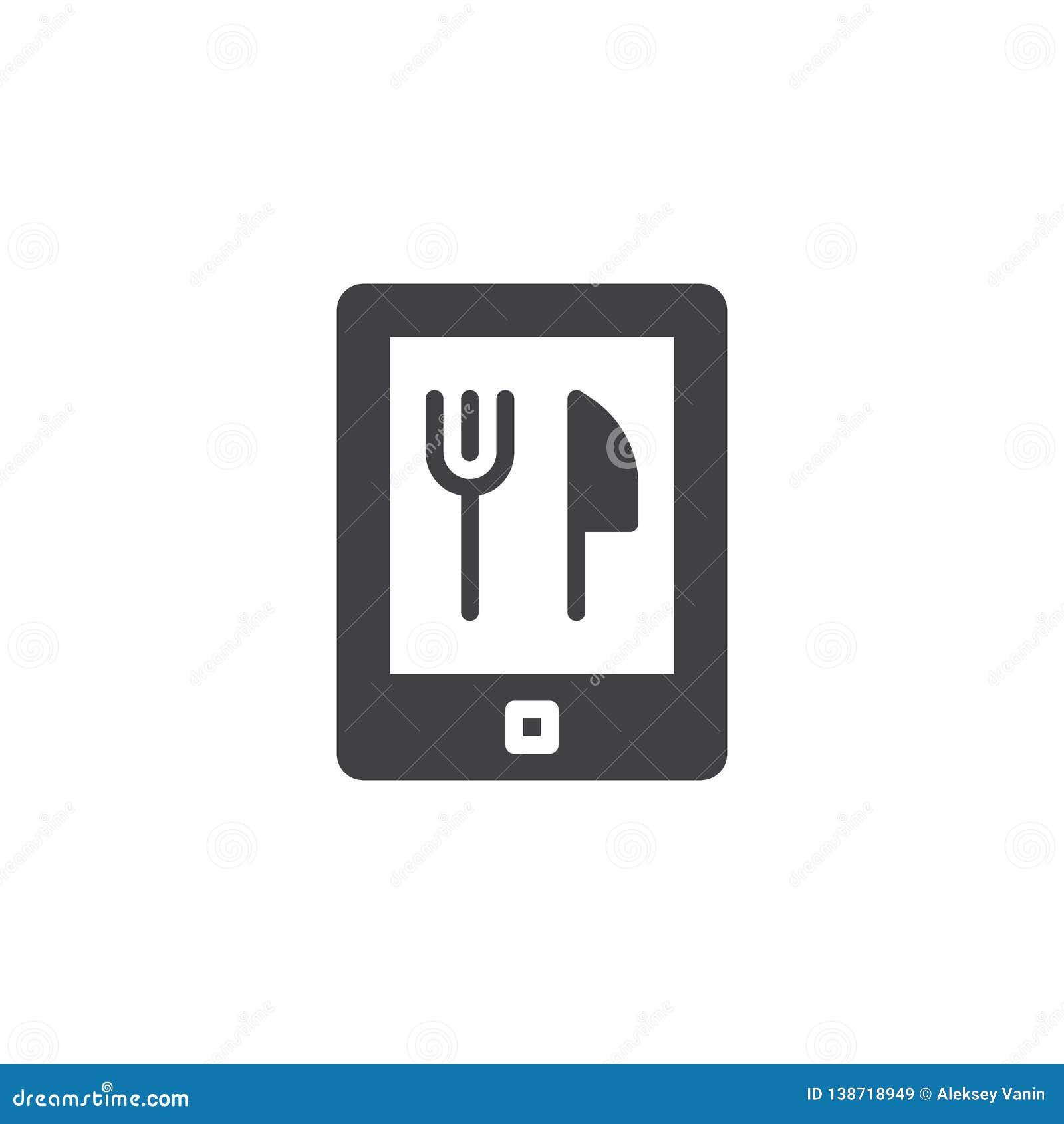 Restaurant Reservation Screen Vector Icon Stock Vector - Illustration ...
