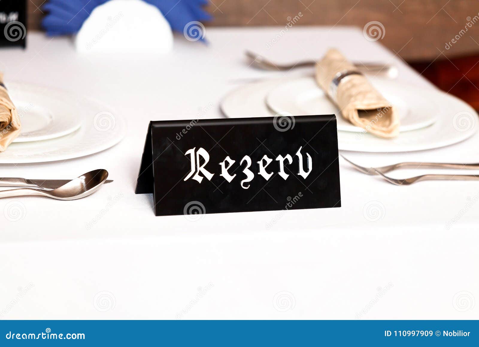 Restaurant Reserved Table Sign Stock Image - Image of exclusive ...