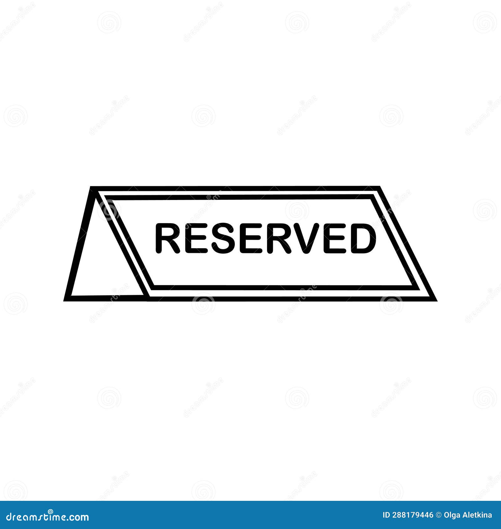 Restaurant Reserved Table Vector Icon Symbol Design Stock Illustration ...