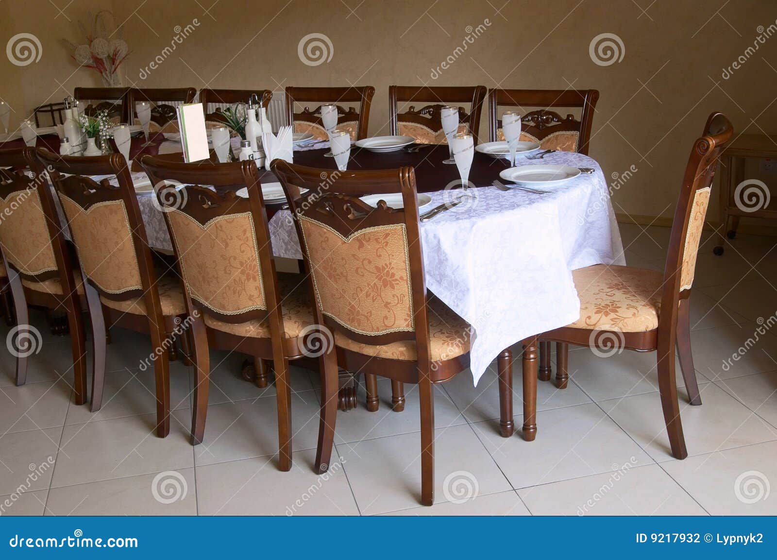 Restaurant Room with Served Table. Stock Photo - Image of restaurant ...
