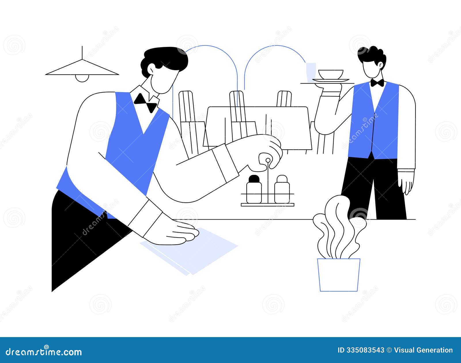Restaurant Routine Isolated Cartoon Vector Illustrations. Stock ...