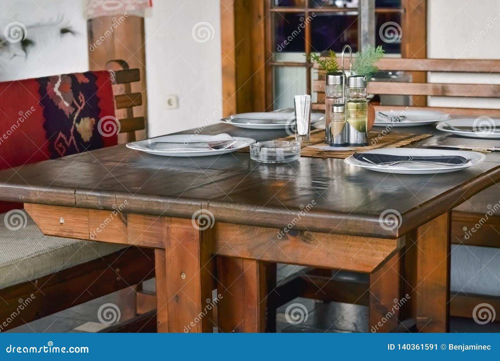 Restaurant in rustic style stock image. Image of traditional - 140361591