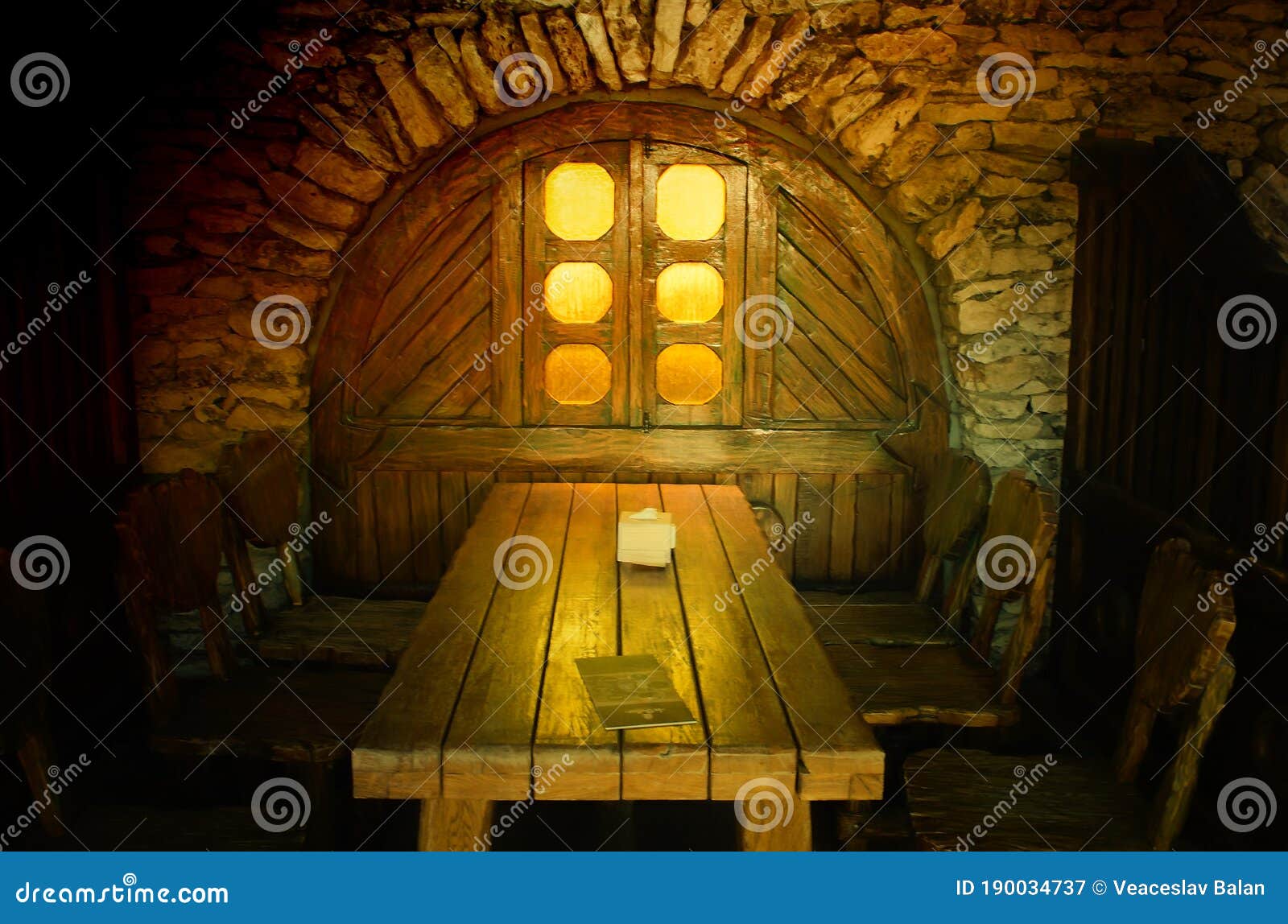 Restaurant`s Interior in a Medieval Style Editorial Photography - Image ...